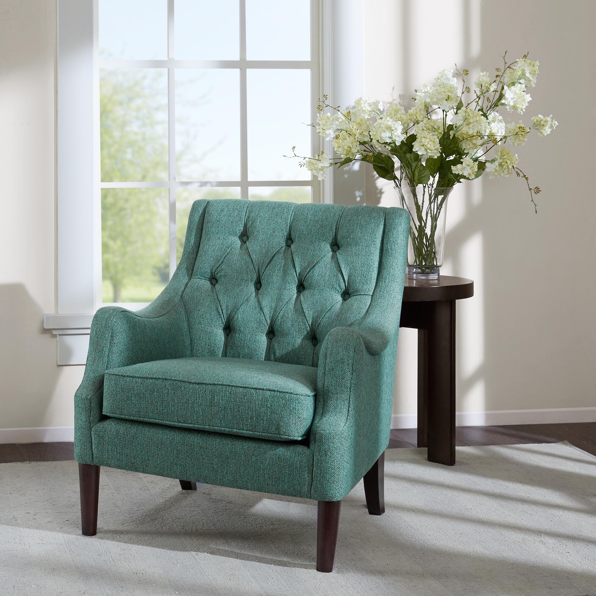 Click here for Cassie Button Tufted Accent Chair  Teal prices