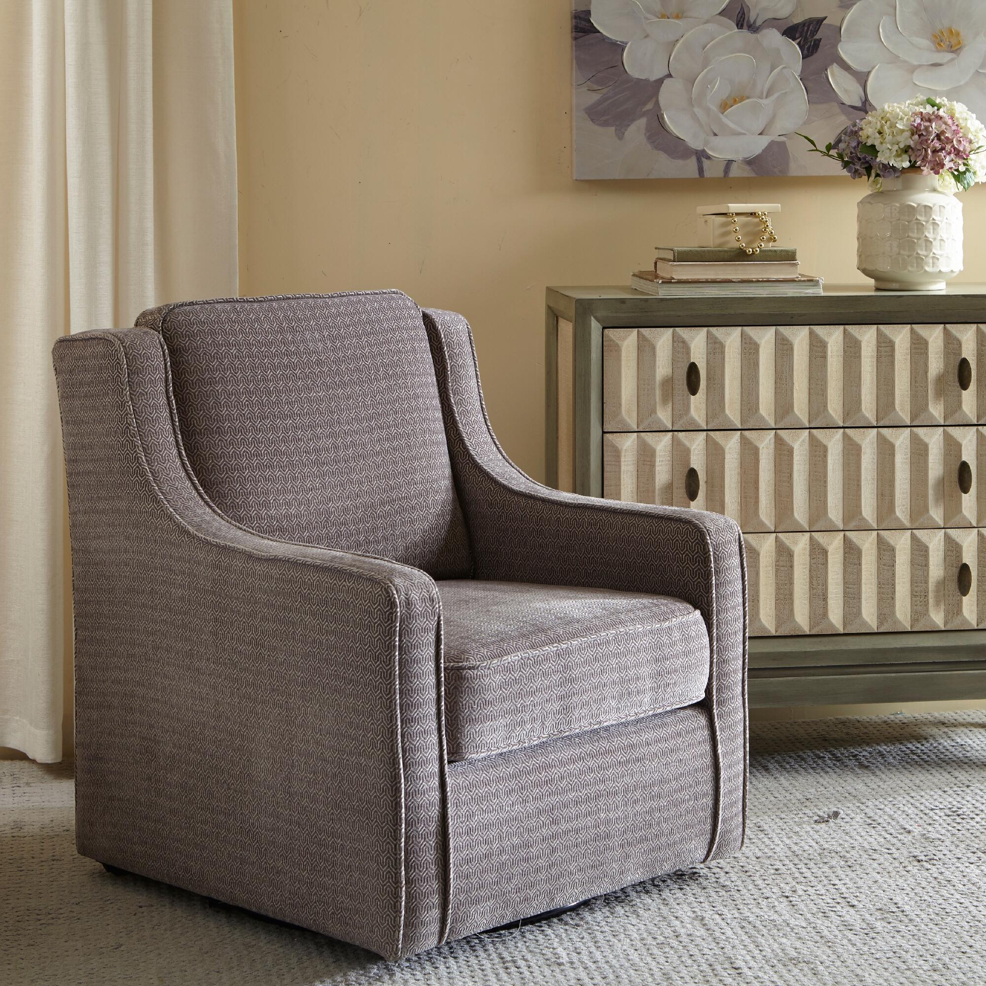 Click here for Sidney Chenille Swivel Chair  Gray prices
