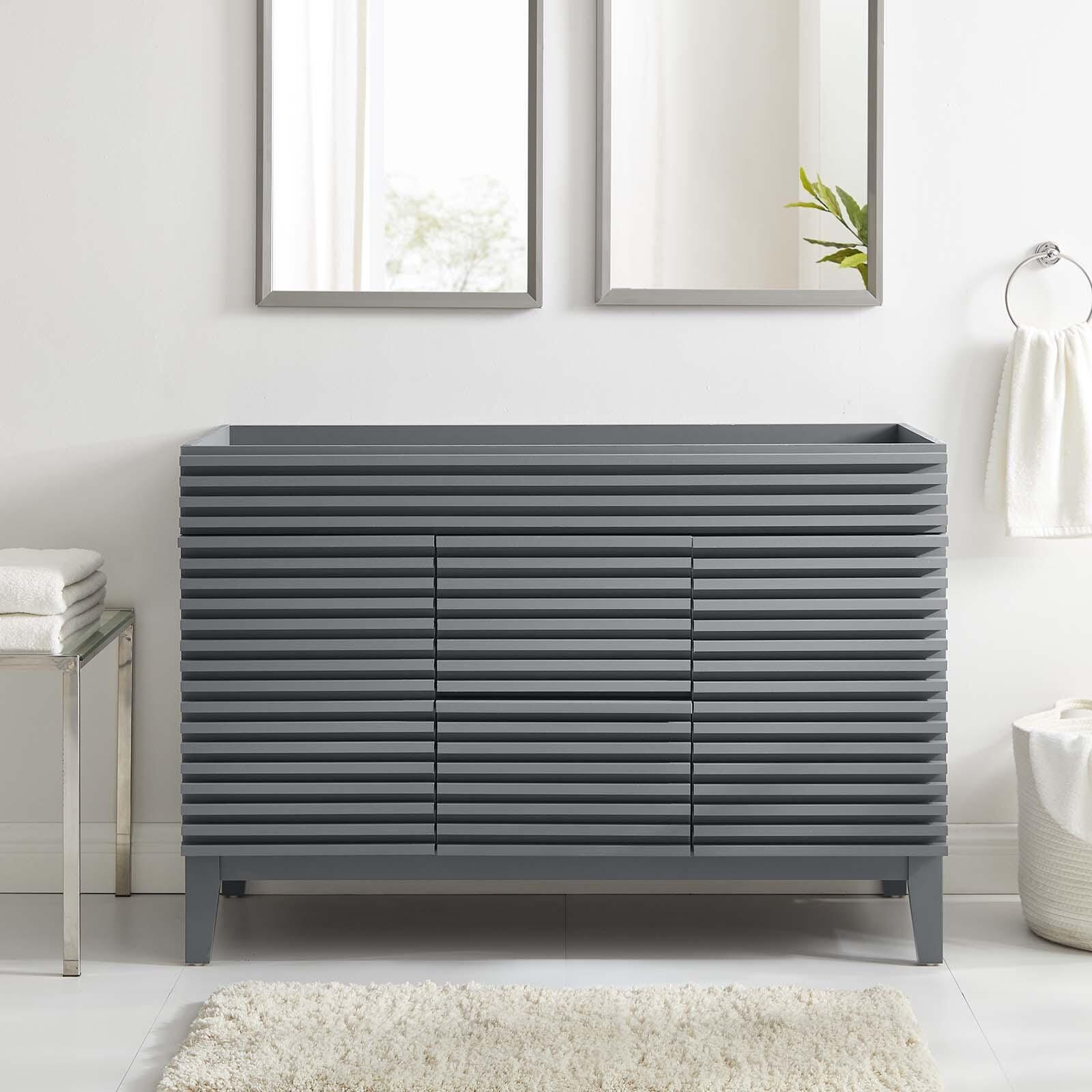 Click here for Render 48 Double Bathroom Vanity Cabinet  Gray prices