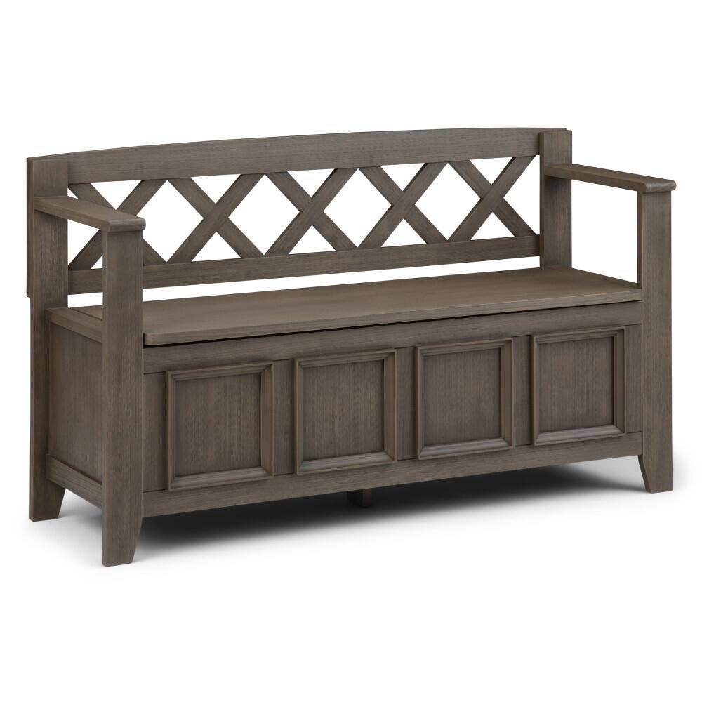 Click here for Simpli Home Amherst Entryway Storage Bench  Farmho... prices