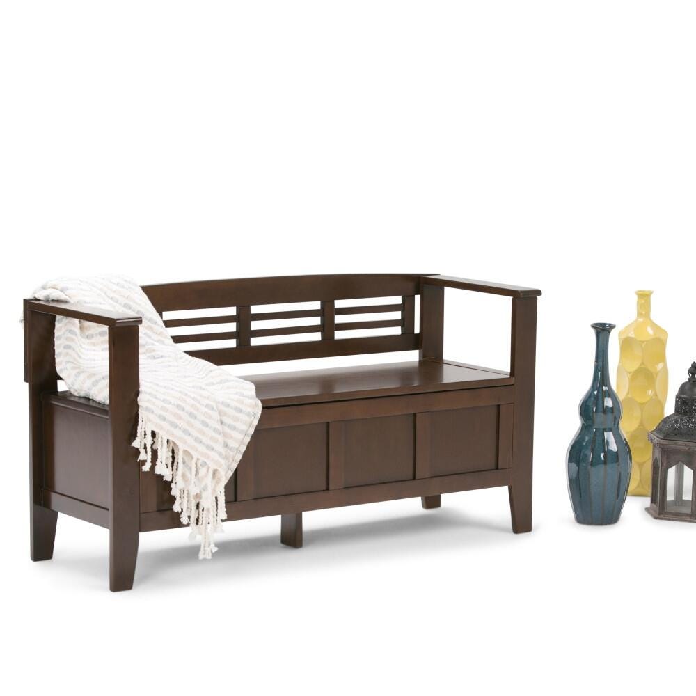 Click here for Adams Entryway Storage Bench  Rustic Medium Brown prices