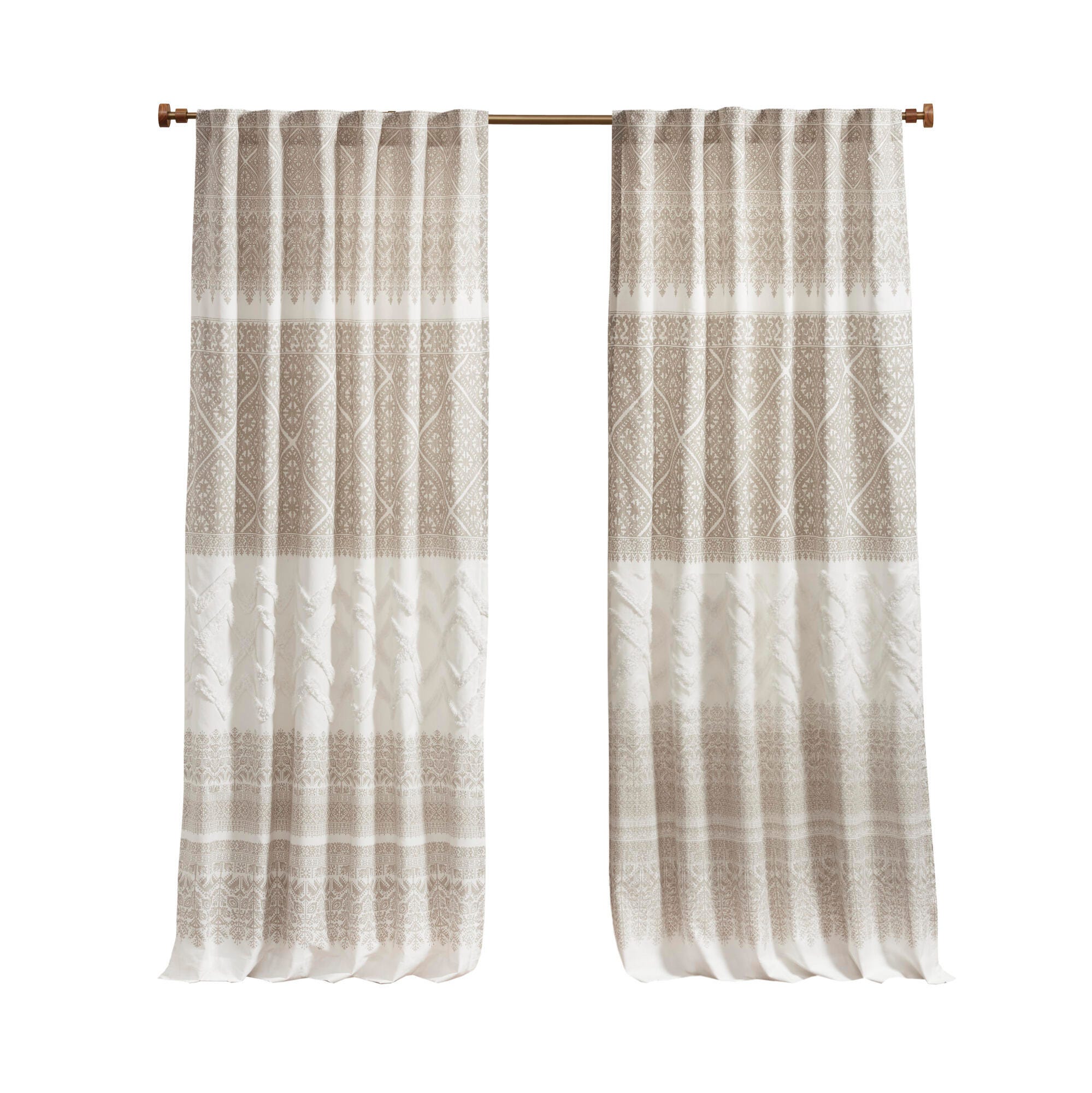 Click here for Milly Cotton Printed Curtain Panel with Chenille d... prices