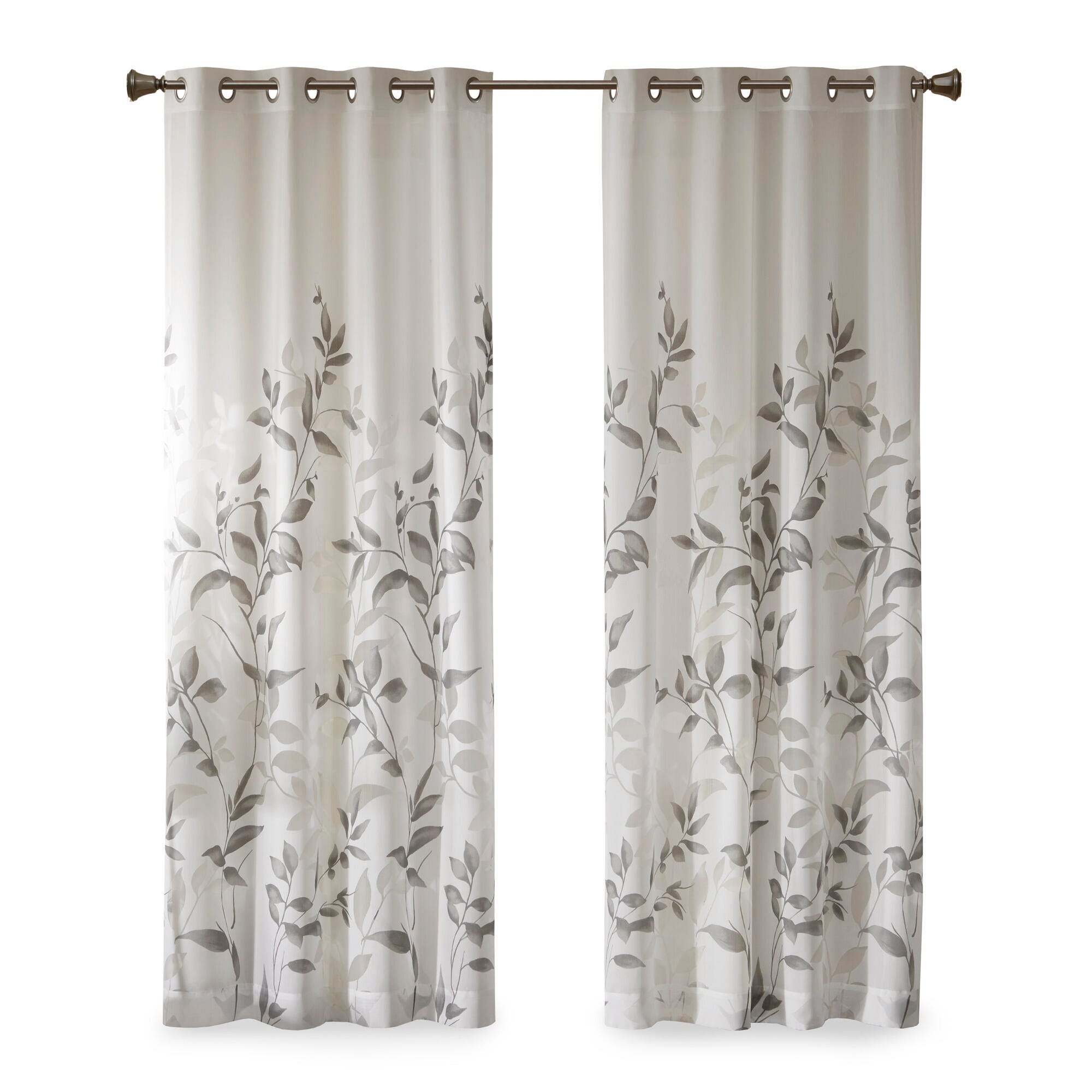 Click here for Rosalie Burnout Printed Curtain Panel  Gray prices