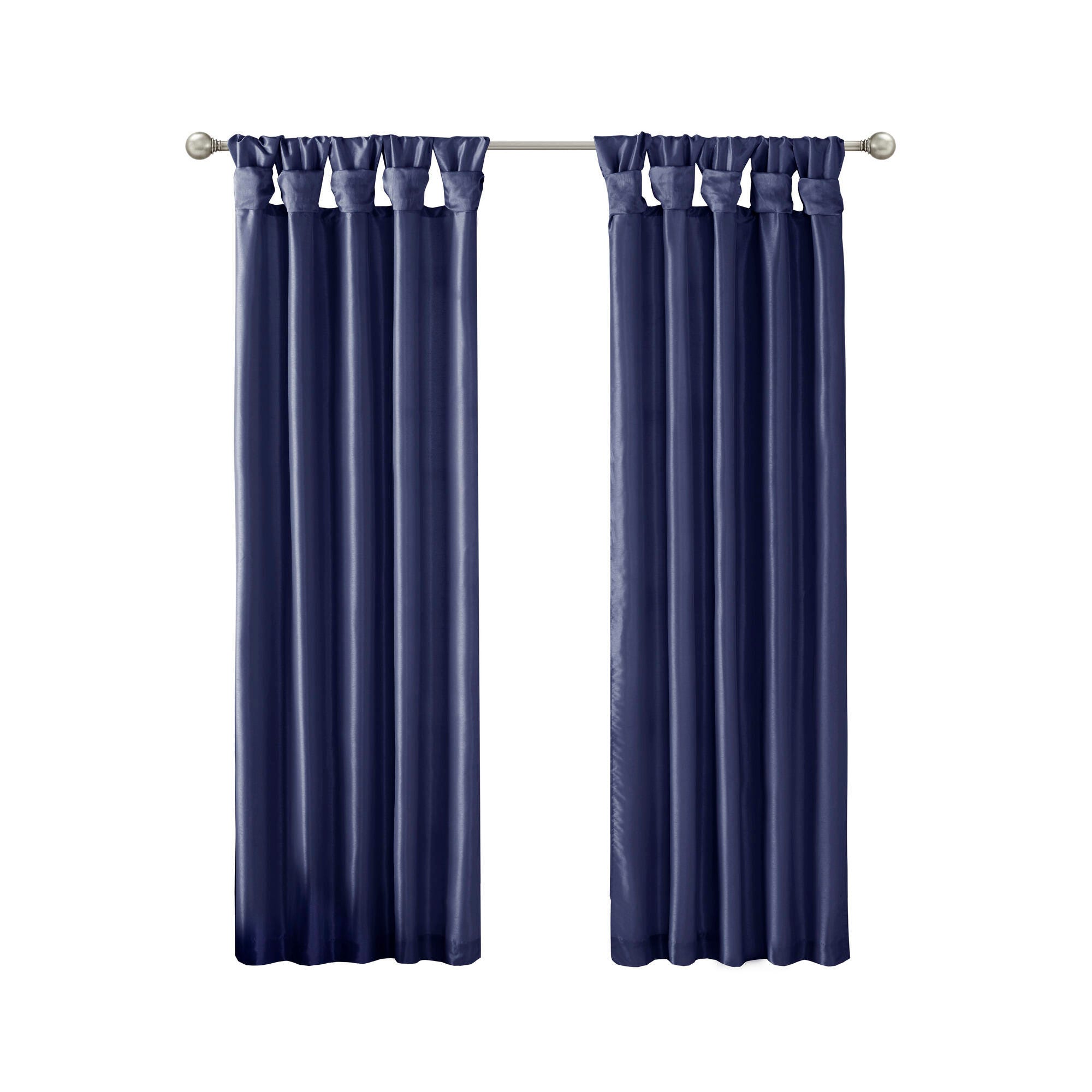 Click here for Lillian Twist Tab Lined Window Curtain Panel  Navy prices
