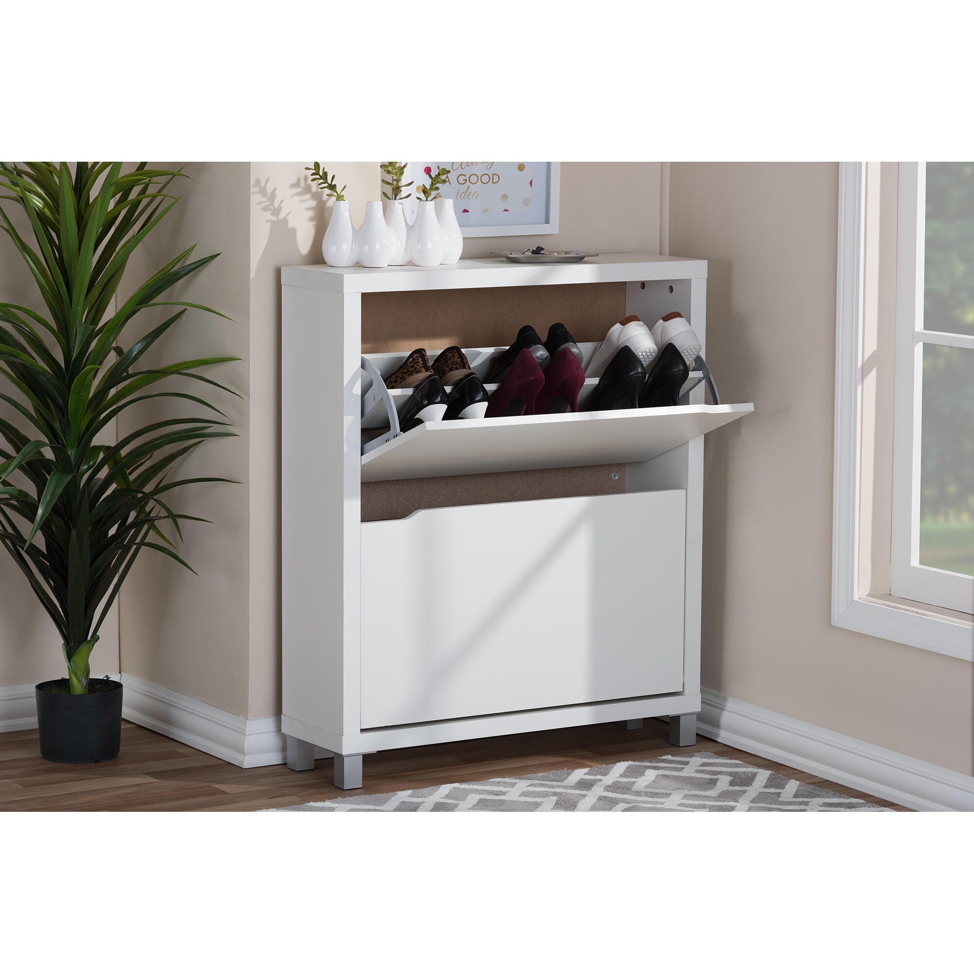 Click here for Baxton Studio Simms Shoe Cabinet  White prices