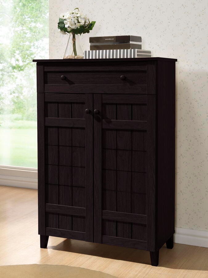 Click here for Baxton Studio Glidden Tall Modern Shoe Cabinet  Da... prices