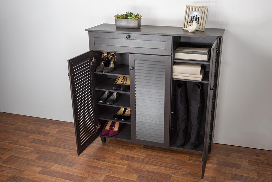 Click here for Pocillo Shoe Storage Cabinet  Dark Brown prices