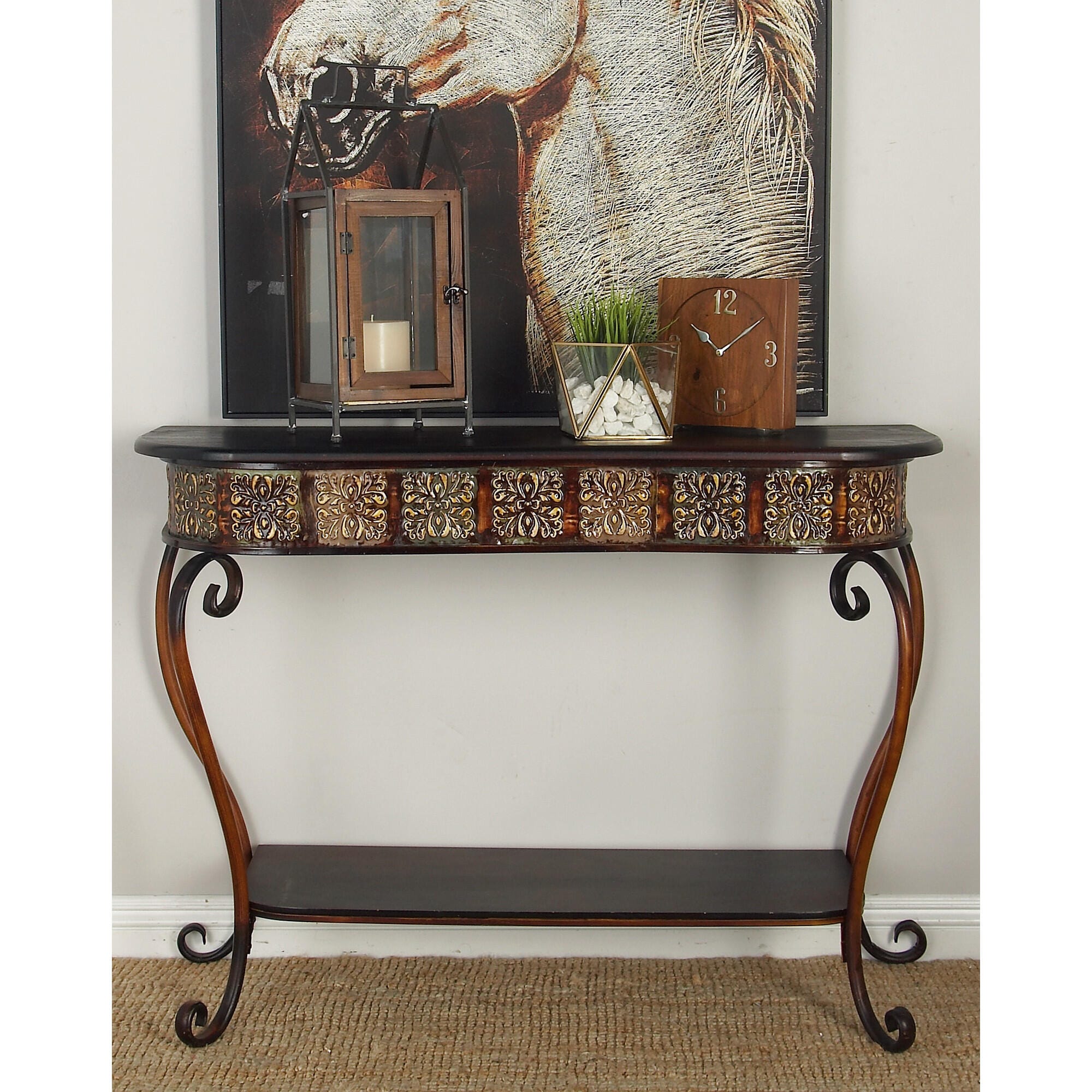 Click here for Floral Console Table  Brown prices