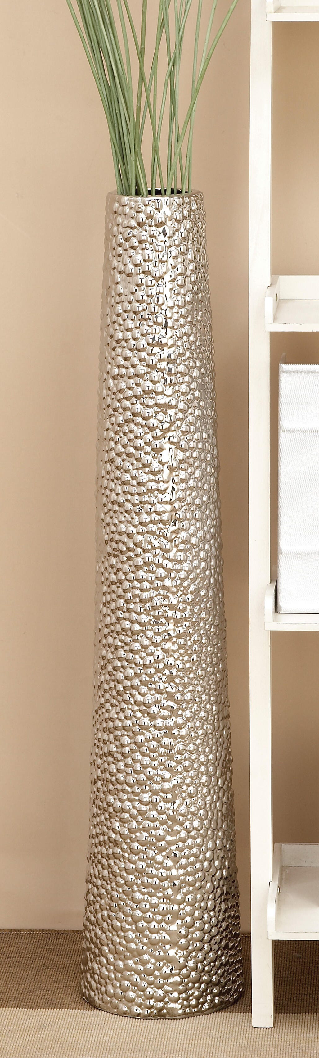 Click here for Bayberry Lane Bubble Texture Vase  Silver prices