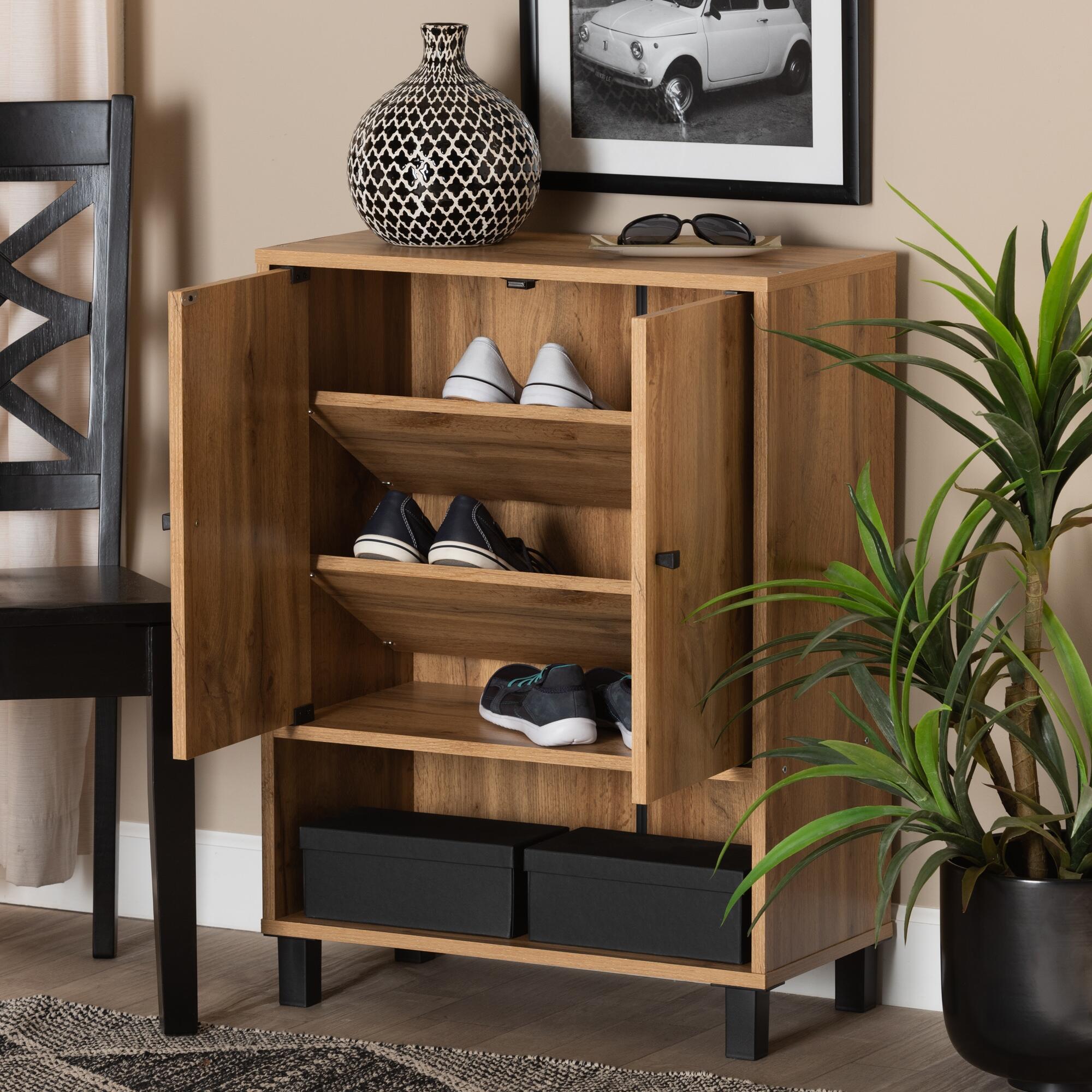Click here for Rossin 2-Door Shoe Cabinet  Warm Oak prices
