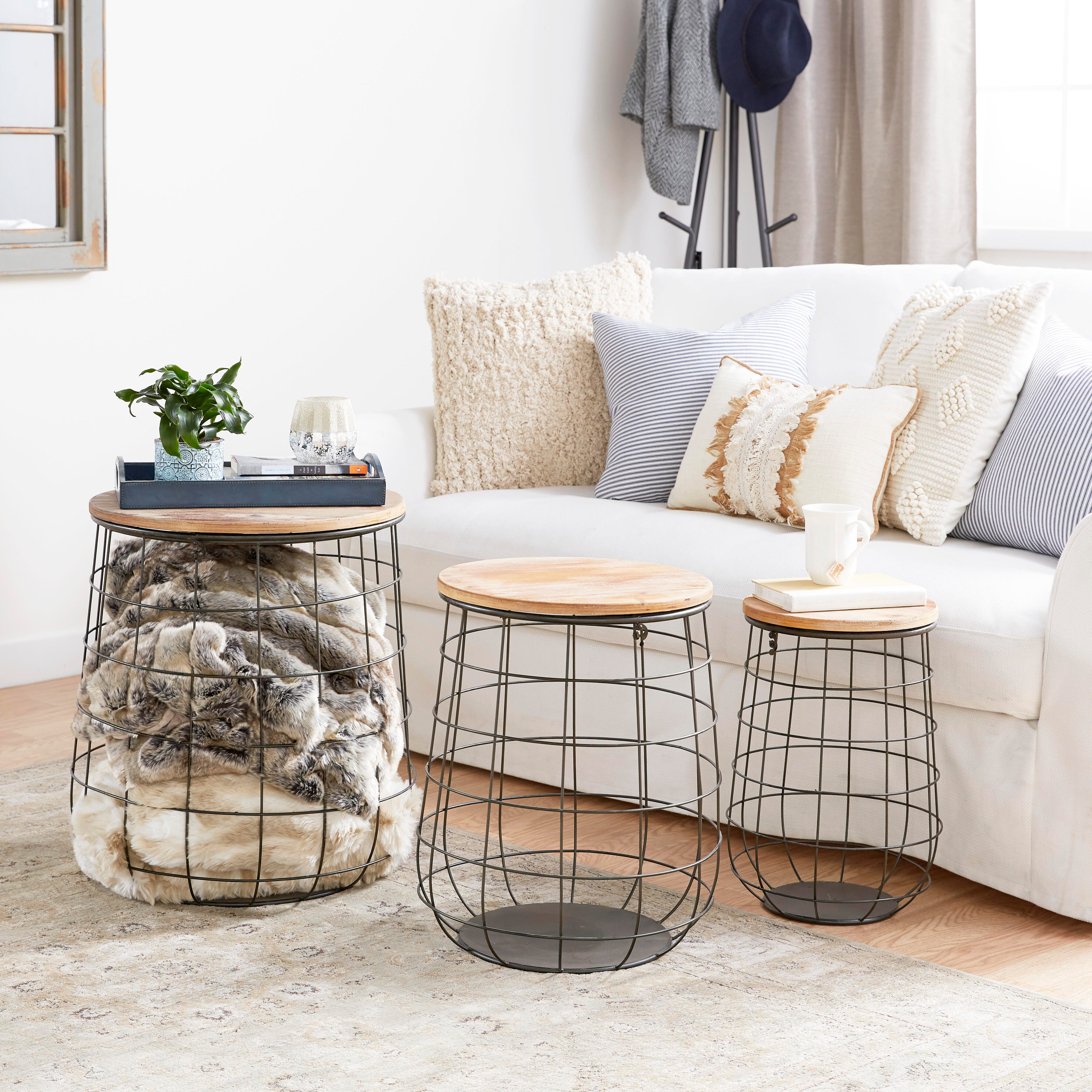 Click here for Bayberry Lane Metal Farmhouse Storage Basket  18... prices