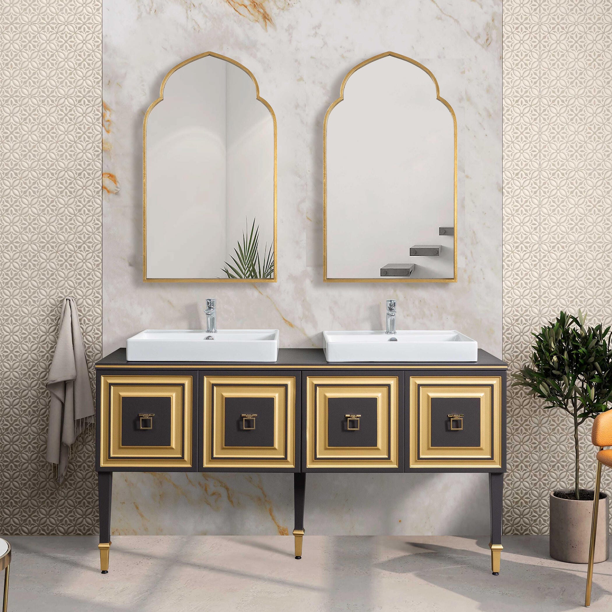 Click here for Exalted Living Moroccan Wall Mirror  Gold prices