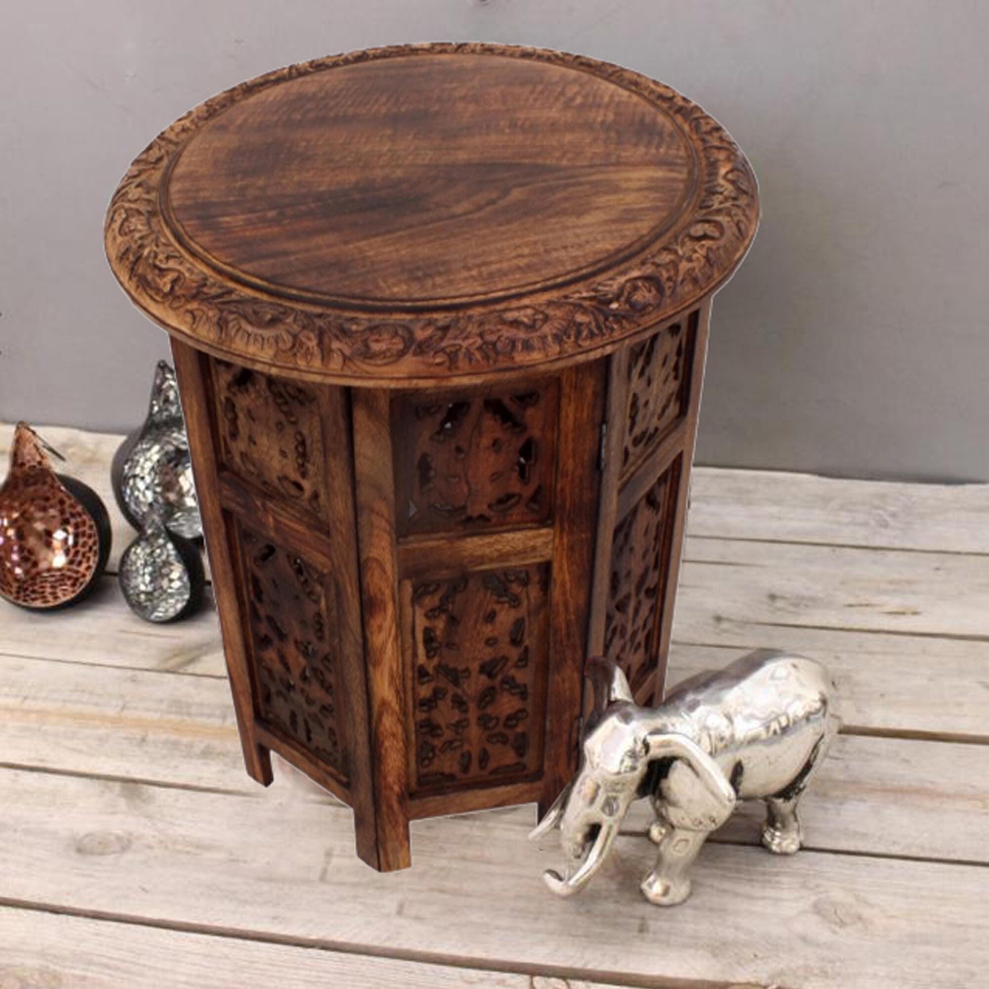 Click here for Jolene Folding Accent Table  Brown prices