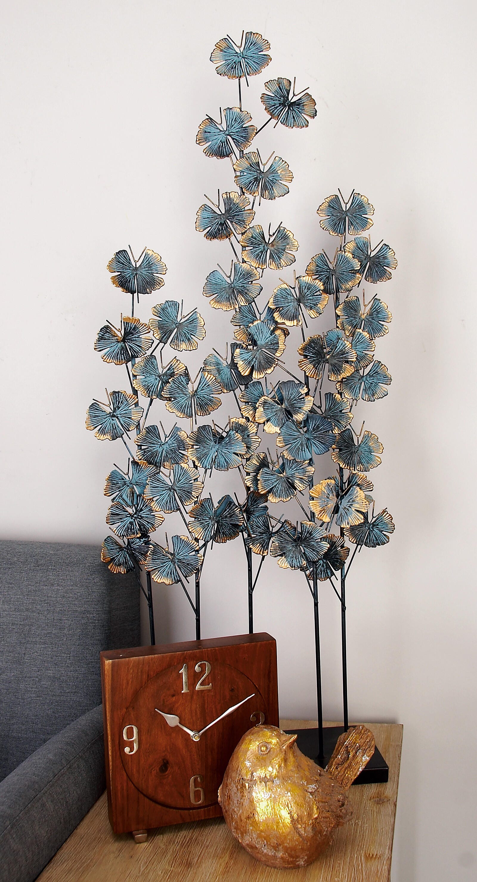 Click here for Bayberry Lane Leaf Sculpture  Teal prices