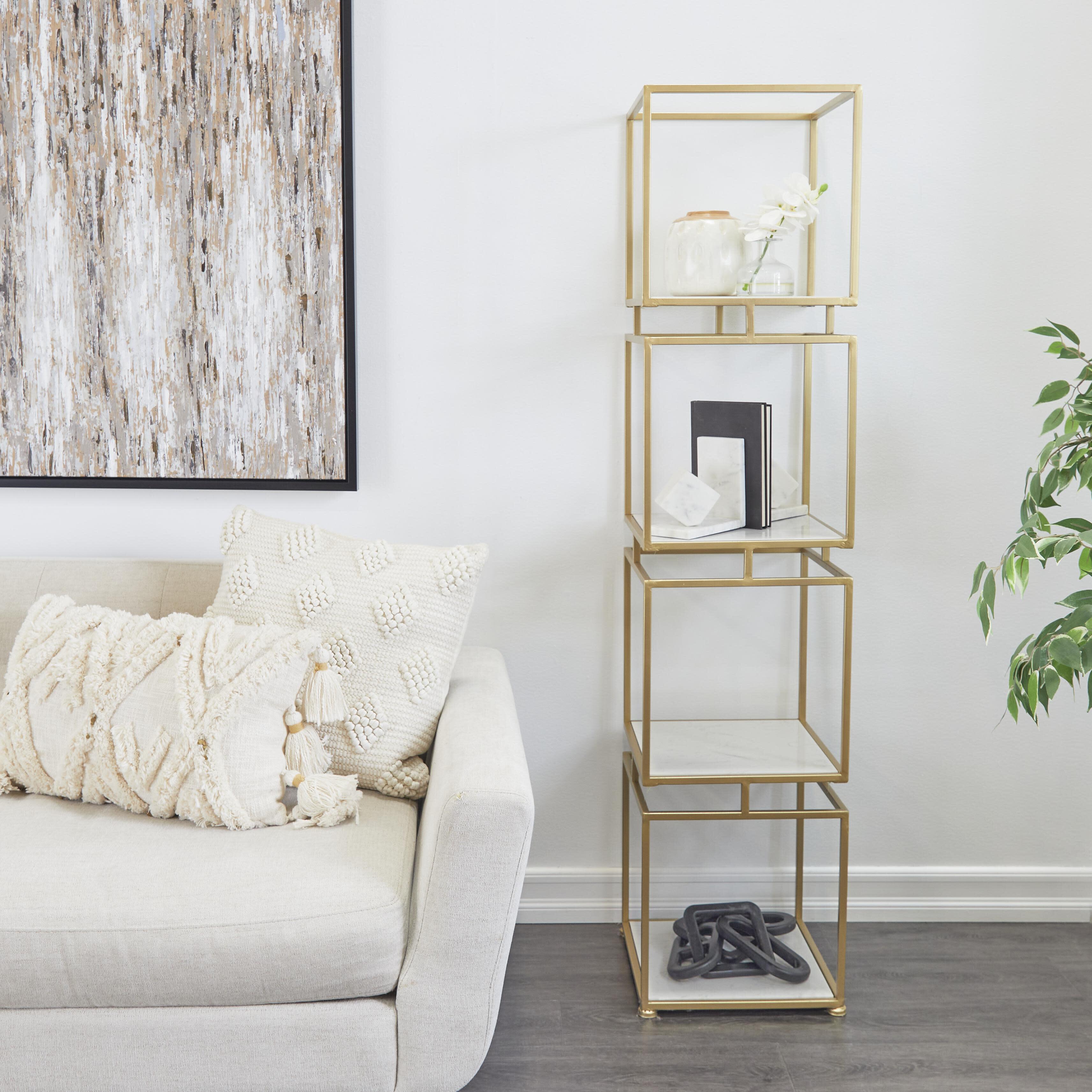 Click here for Bayberry Lane 4 Shelf Storage Shelving Unit  Gold prices