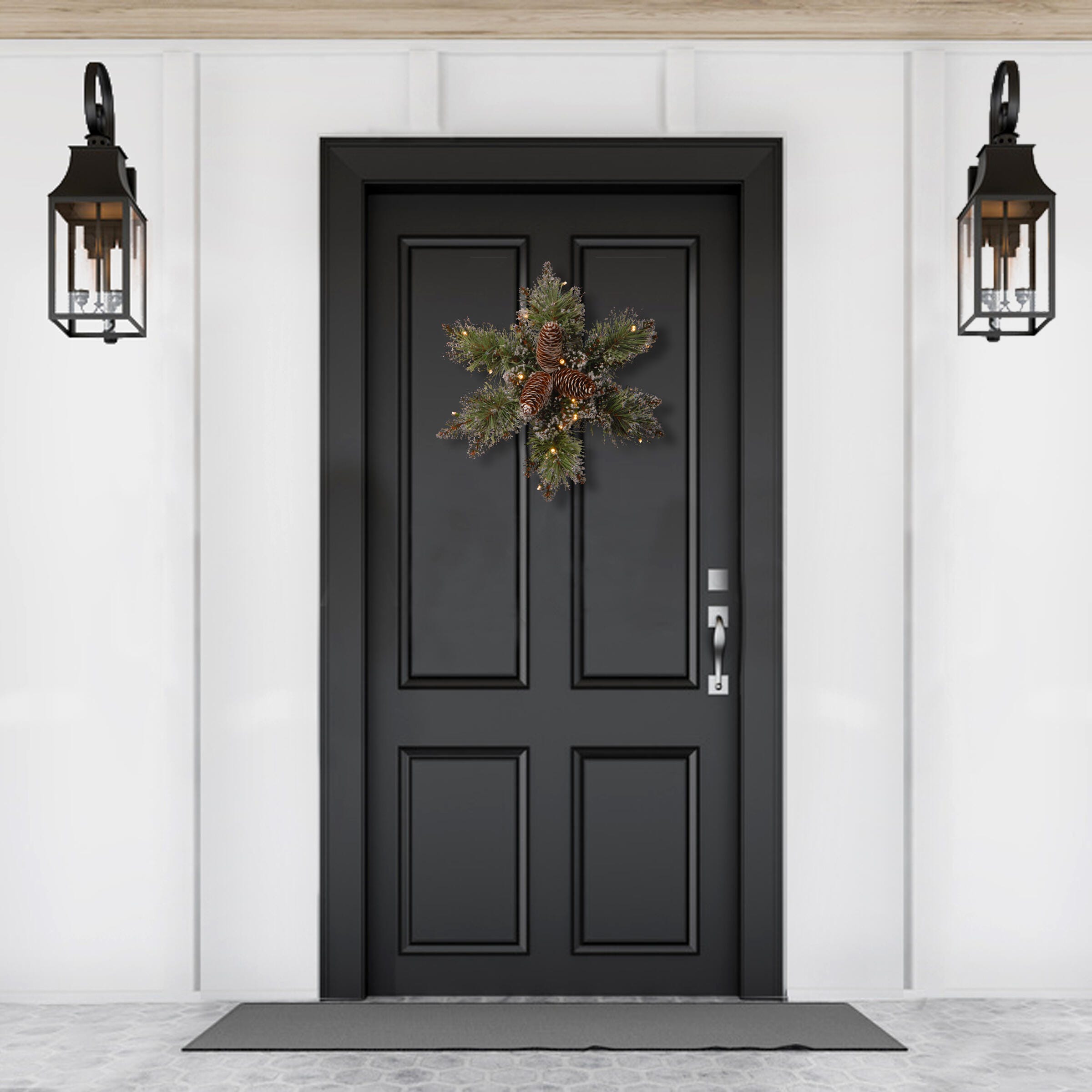 Click here for National Tree Company Snowflake Pine Wreath  Green prices