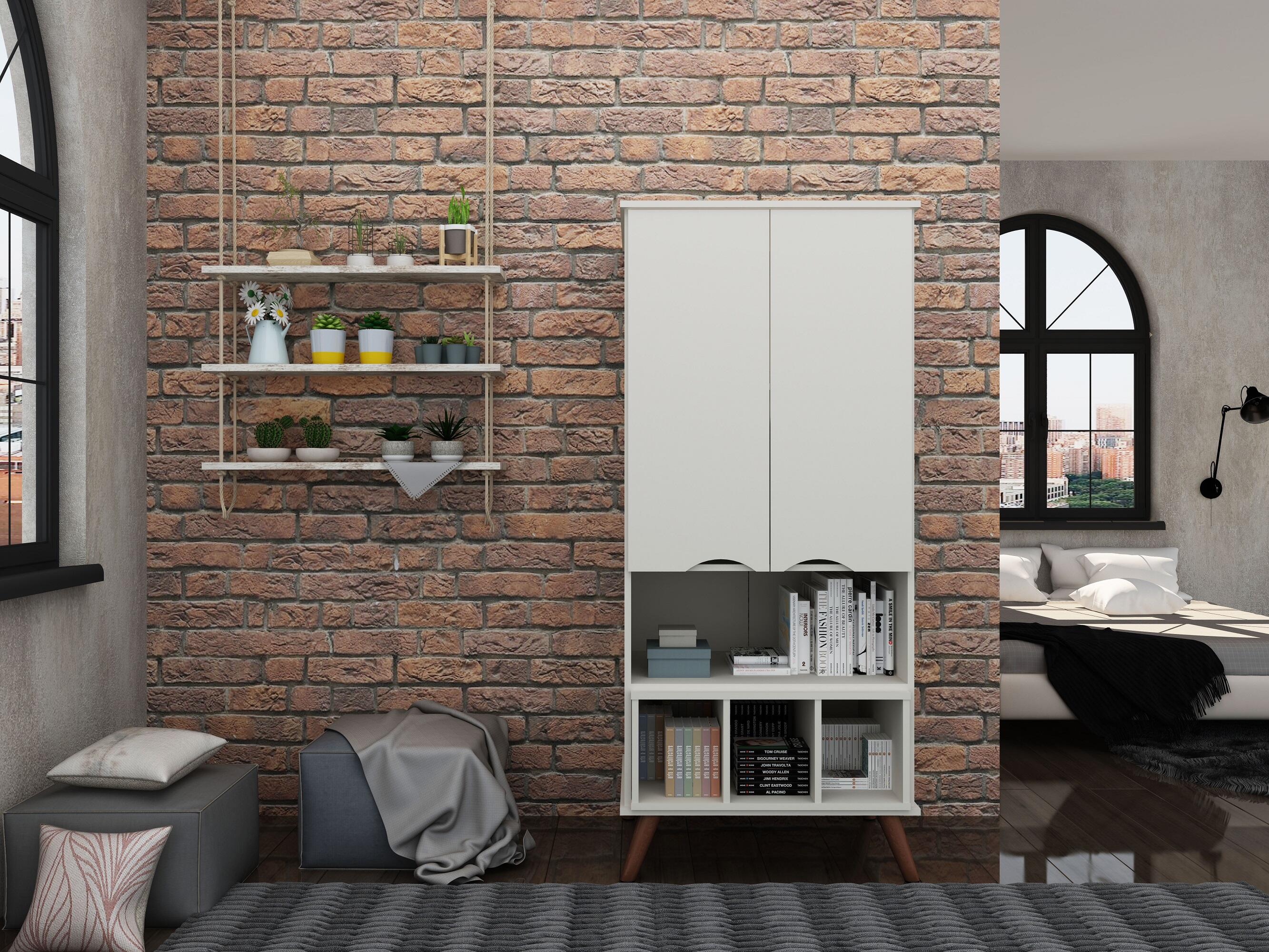 Click here for Manhattan Comfort Hampton 27 6 Shelves Accent Cabi... prices