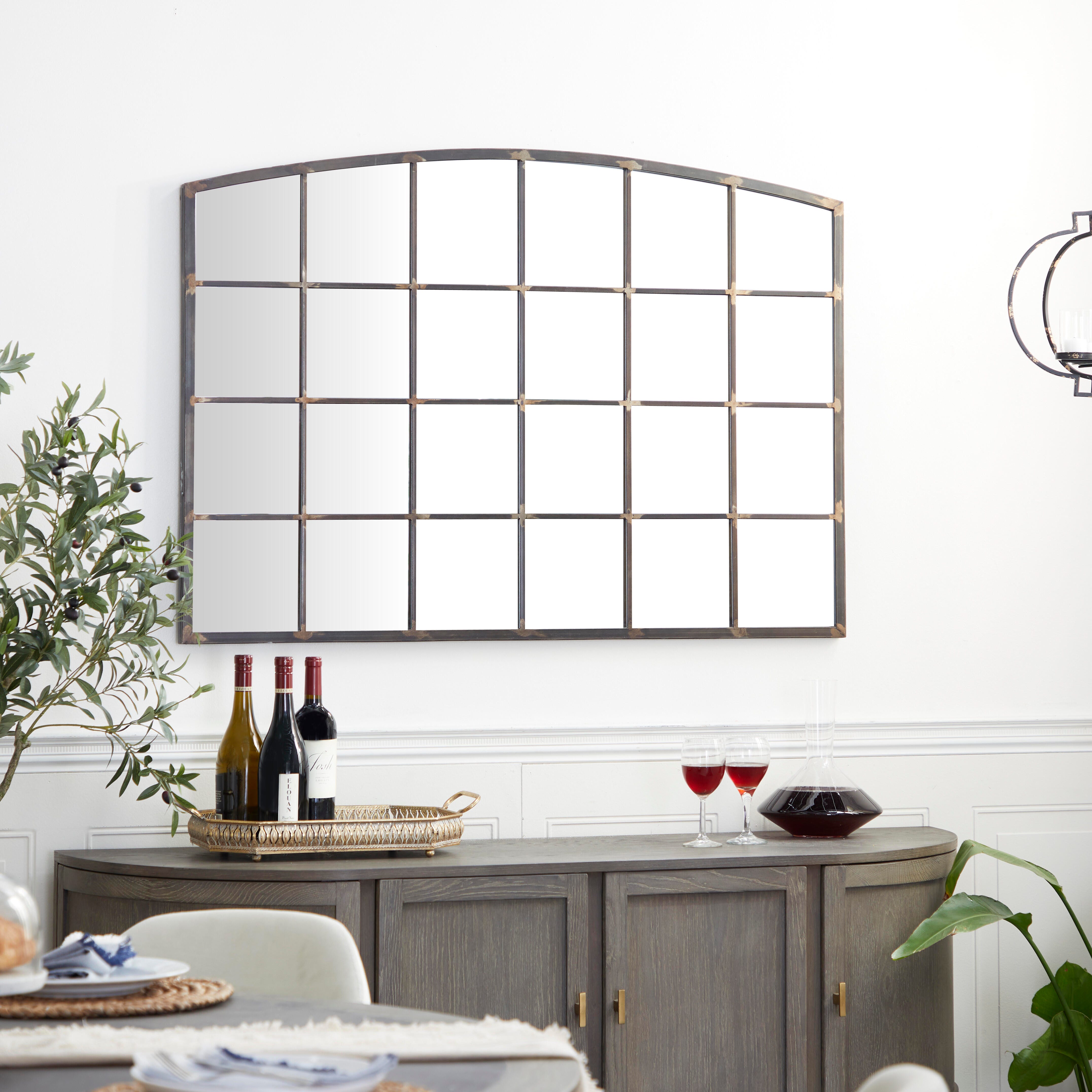 Click here for Bayberry Lane Wide Window Frame Mirror  Black prices