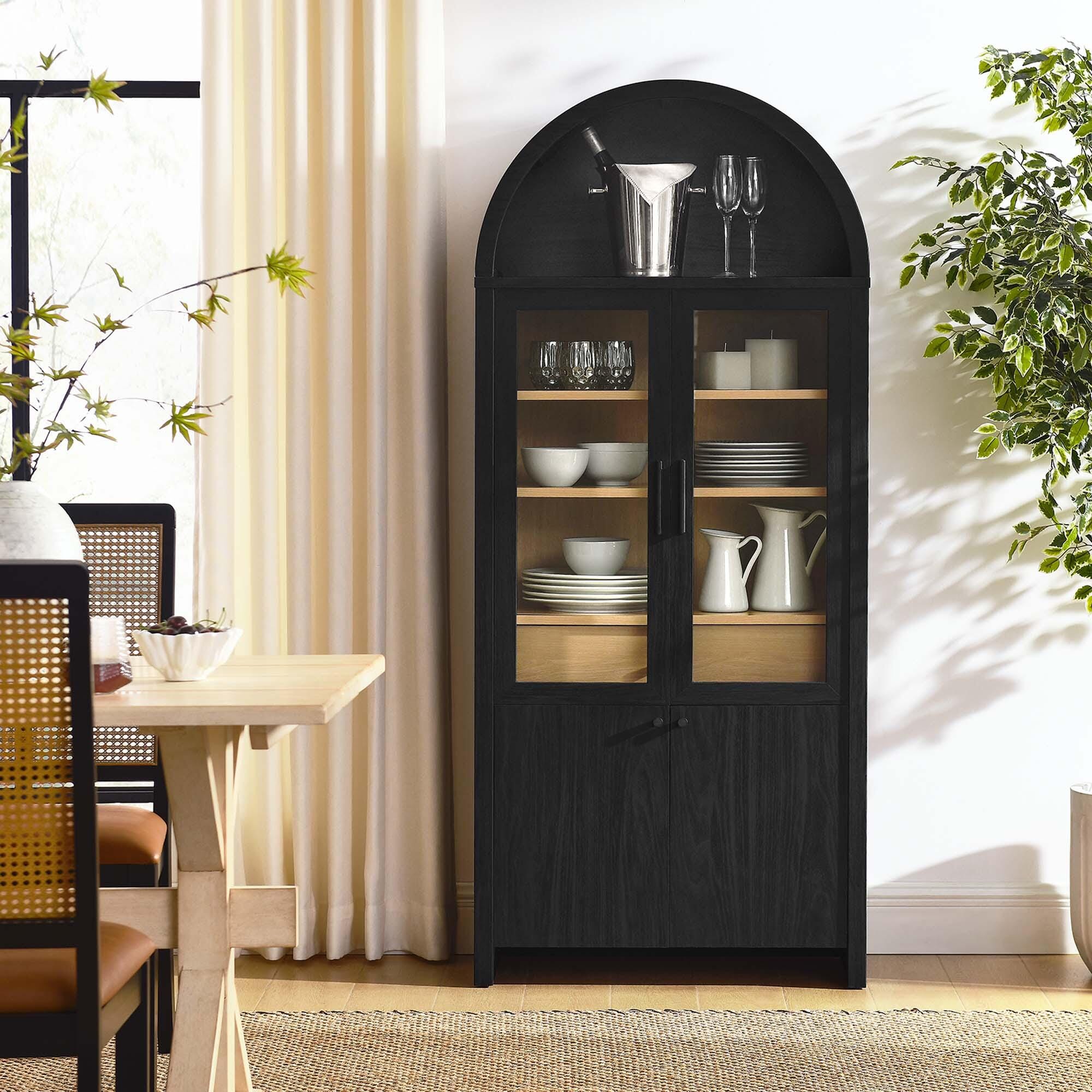 Click here for Modway Evie Accent Cabinet  Black Oak prices