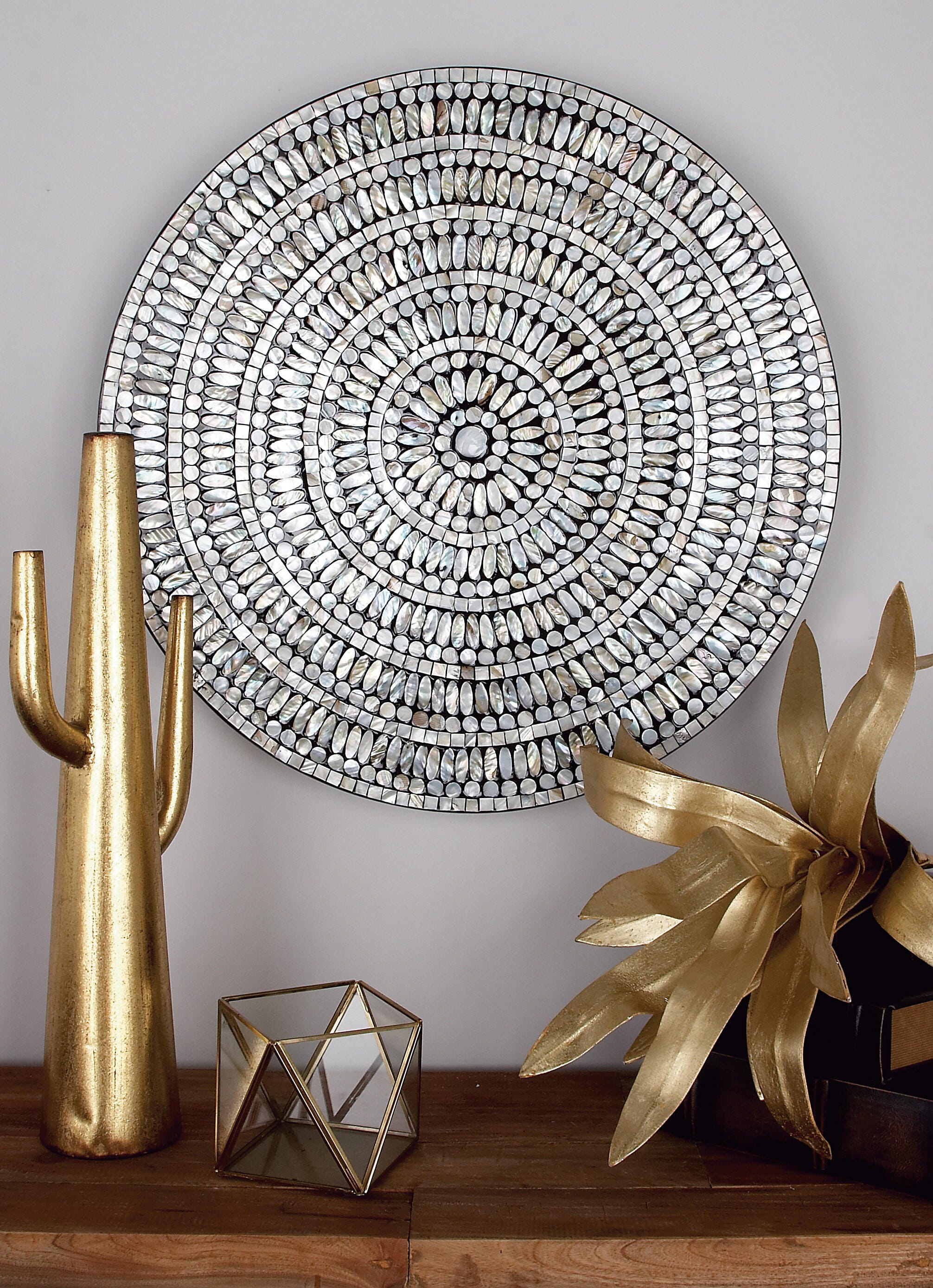 Click here for Bayberry Lane Mother of Pearl Plate Wall Decor  Si... prices