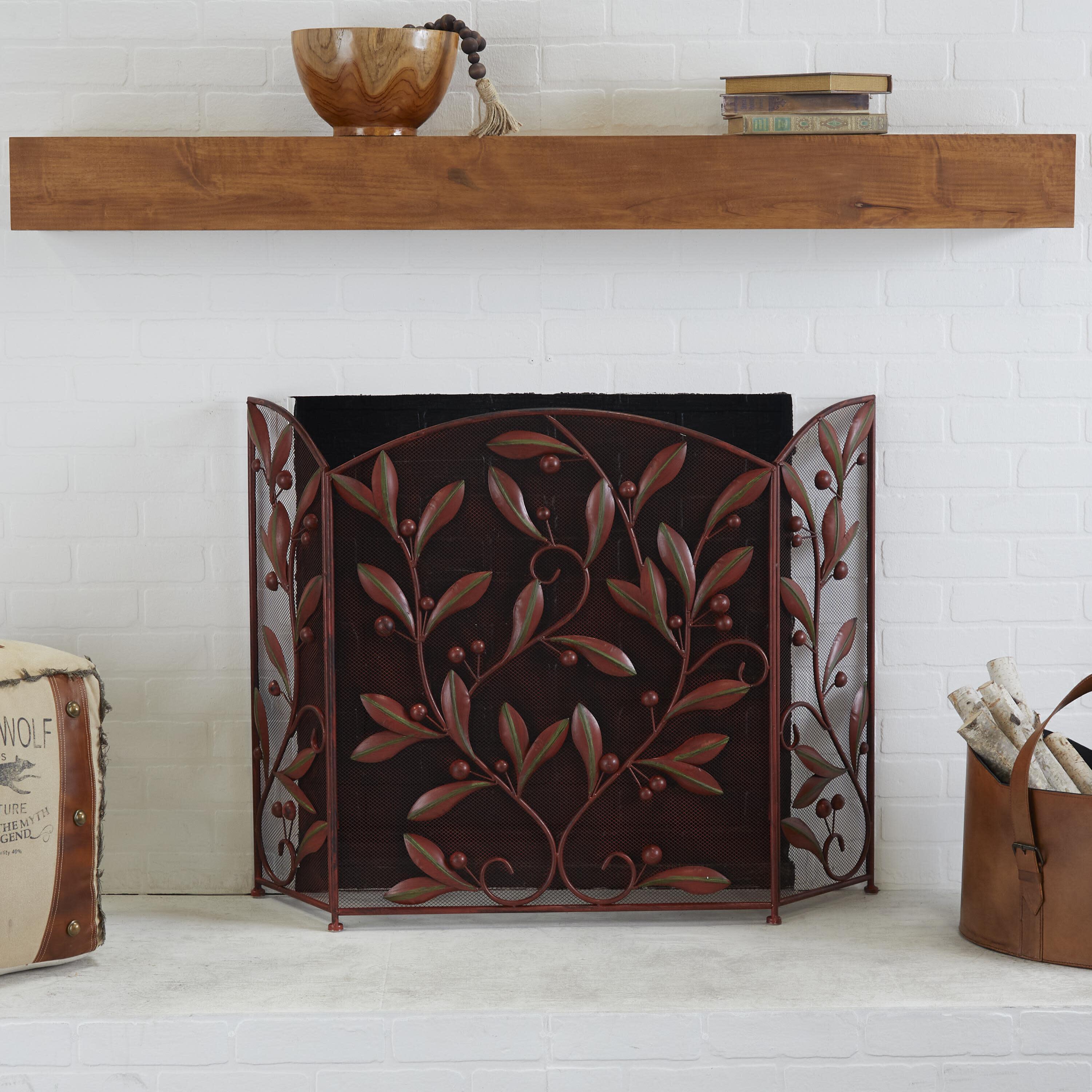 Click here for Bayberry Lane 45 x 30 Fireplace Screen  Red prices