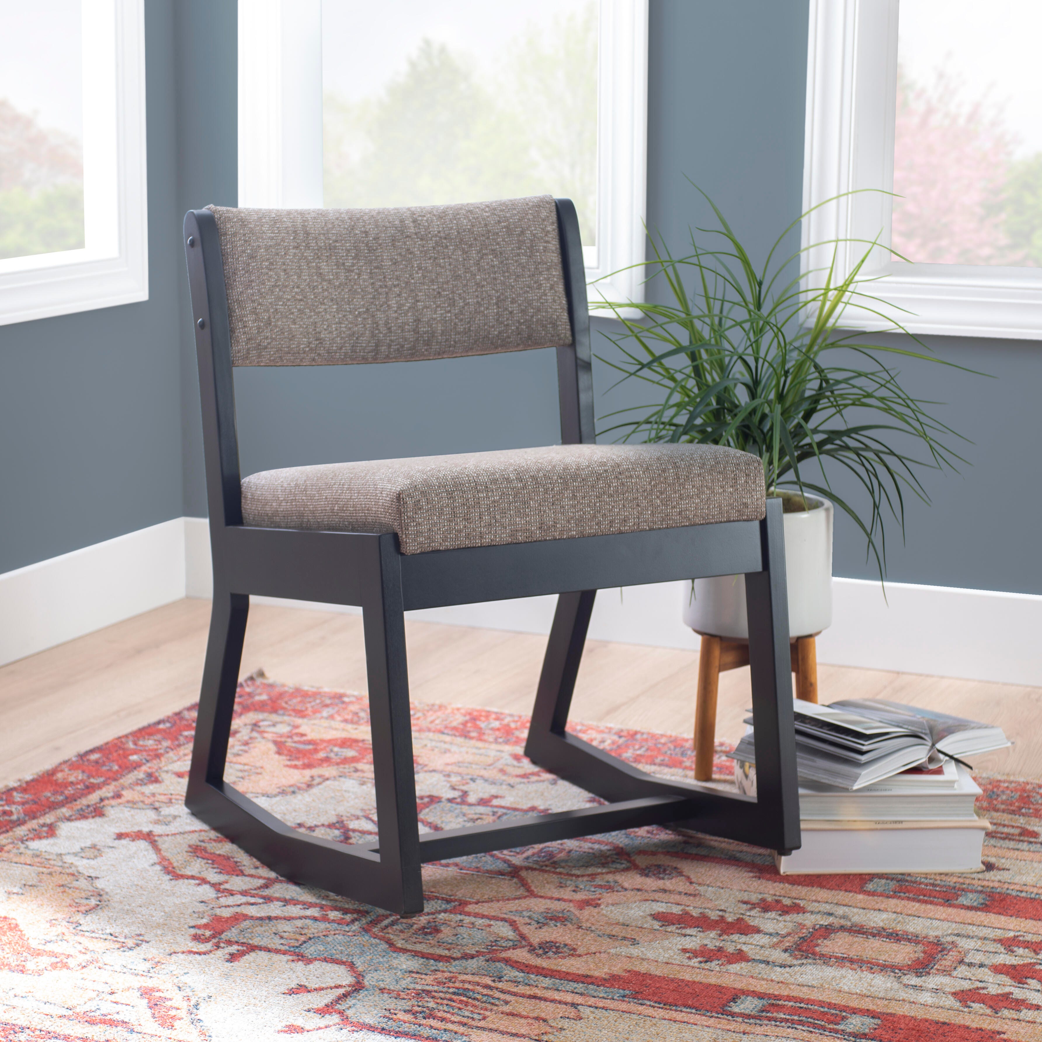 Click here for Linon Orbison Two Position Sled Base Chair  Black prices