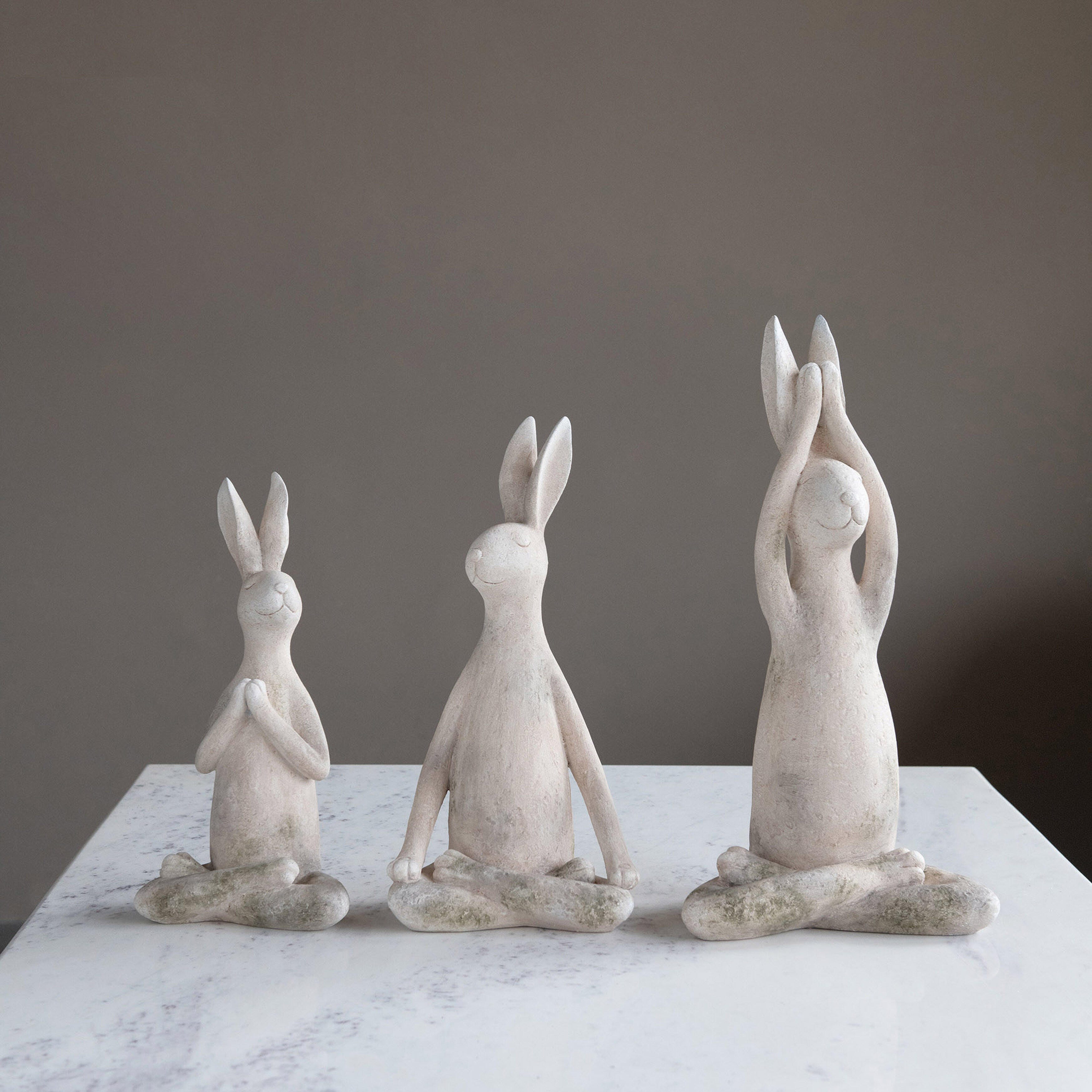 Click here for Storied Home Yoga Rabbit (Set of 3)  Natural prices