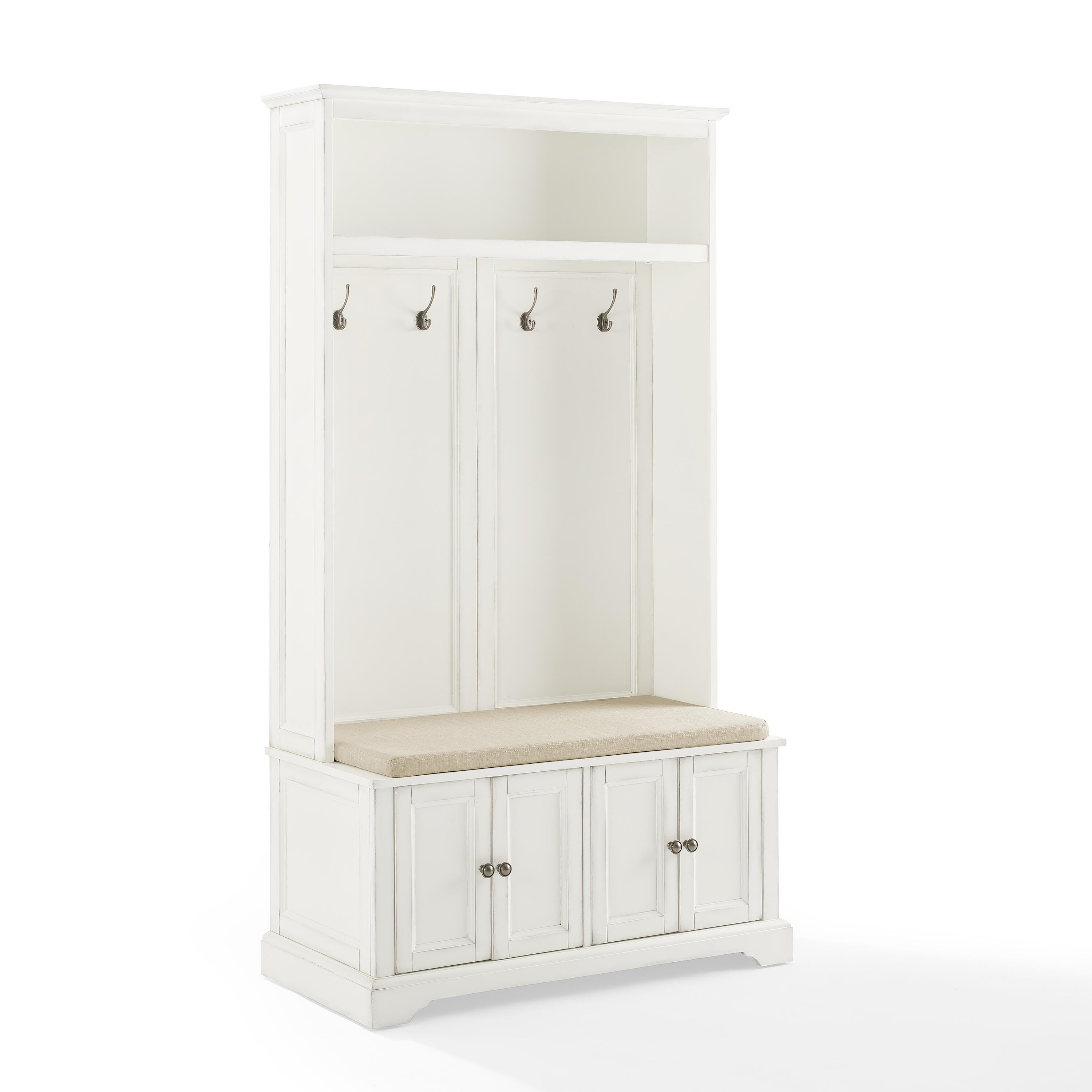 Click here for Crosley Holbrook Hall Tree  Distressed White prices