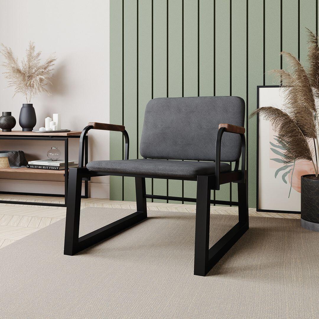 Click here for Manhattan Comfort Whythe Accent Chair  Black prices