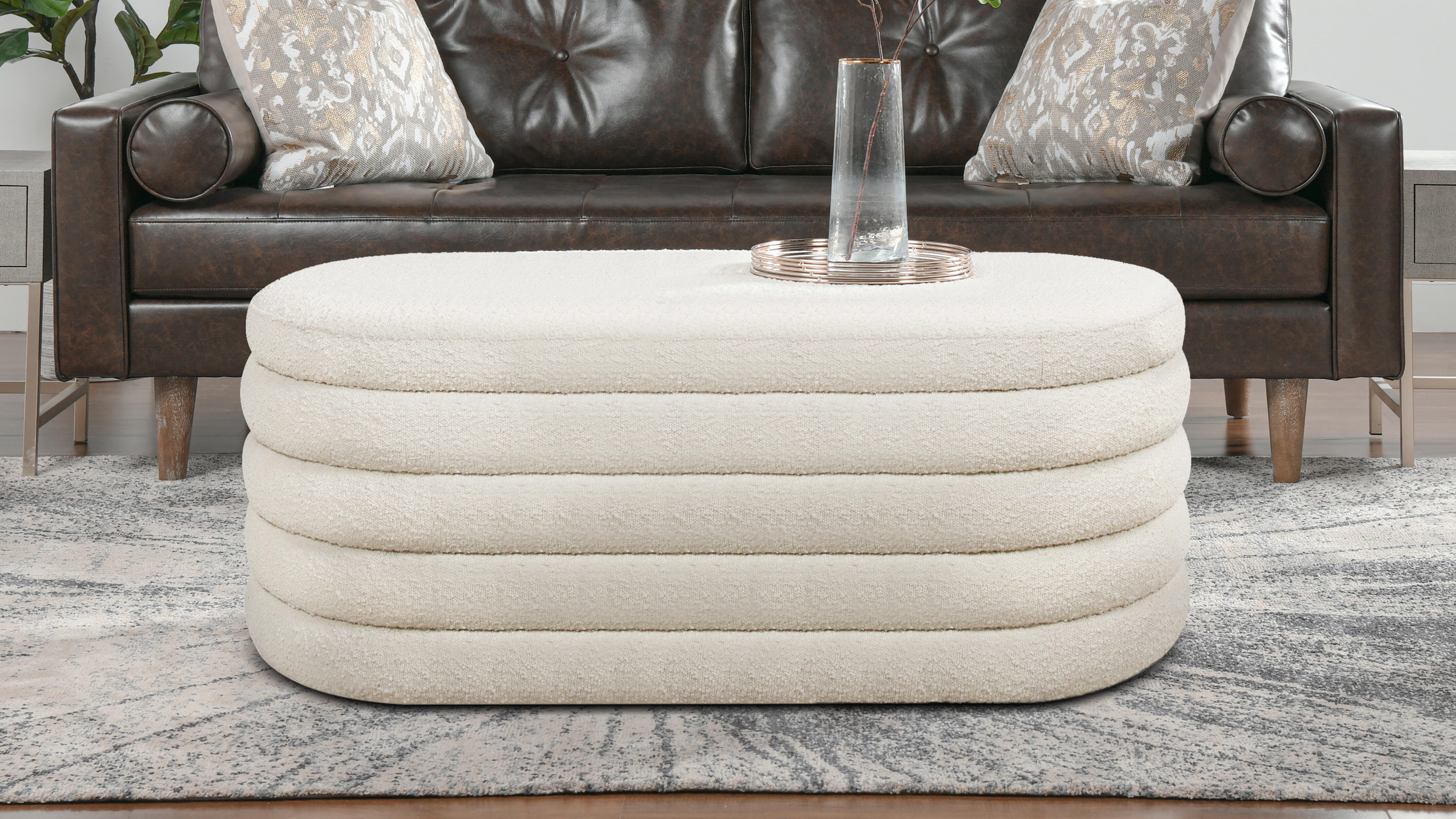 Click here for Jennifer Taylor Home Fuji 49 Upholstered Oval Stor... prices