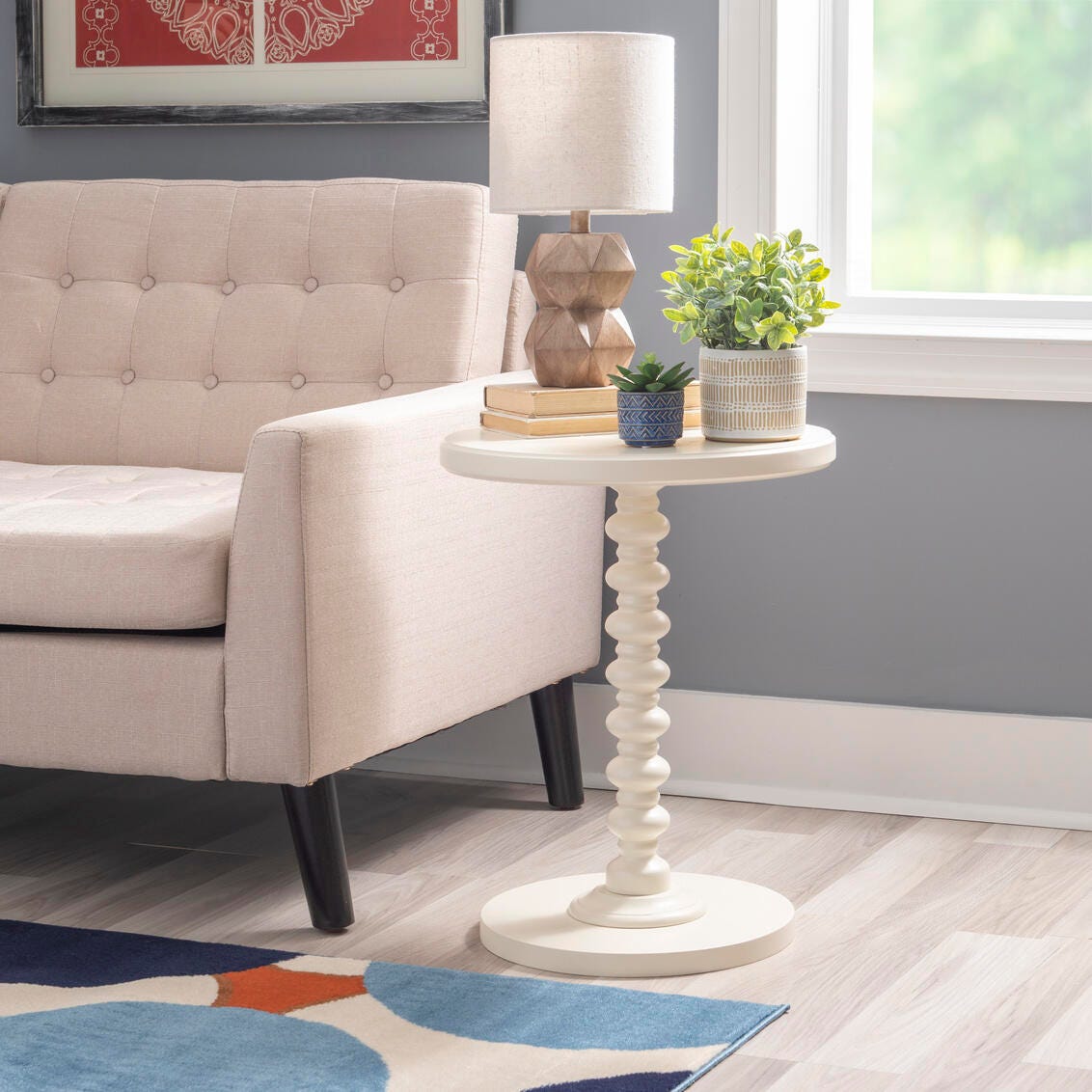 Click here for Linon Elina Side Table  Off White prices