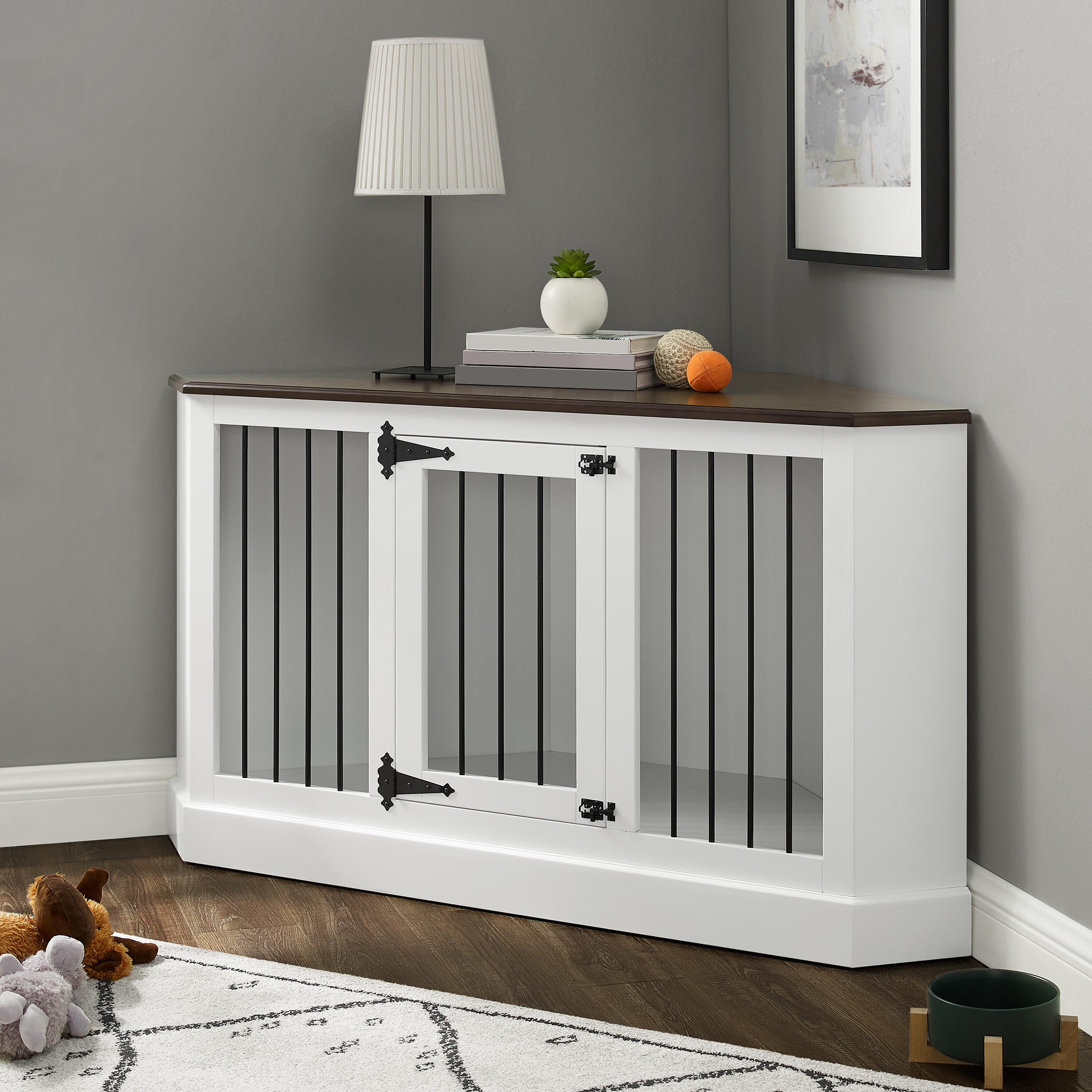 Click here for Winslow Corner Credenza Dog Crate  White prices