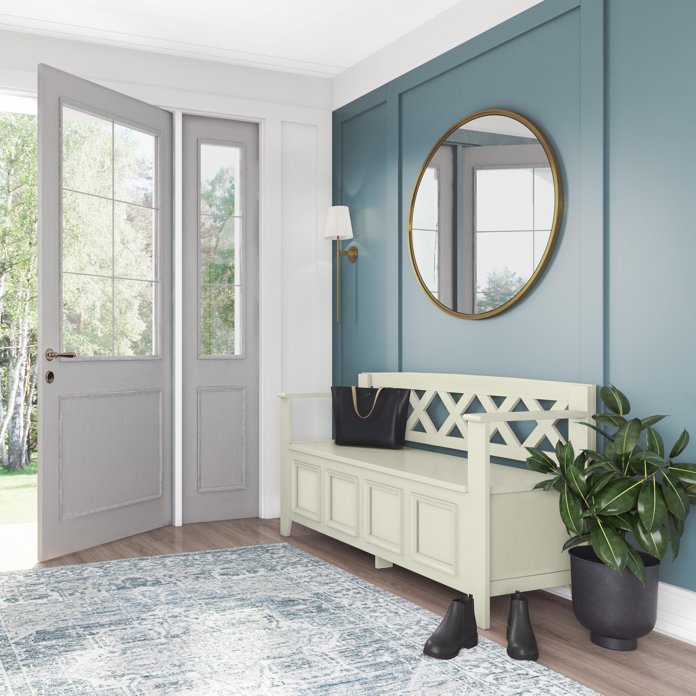 Click here for Simpli Home Amherst Entryway Storage Bench  Antiqu... prices