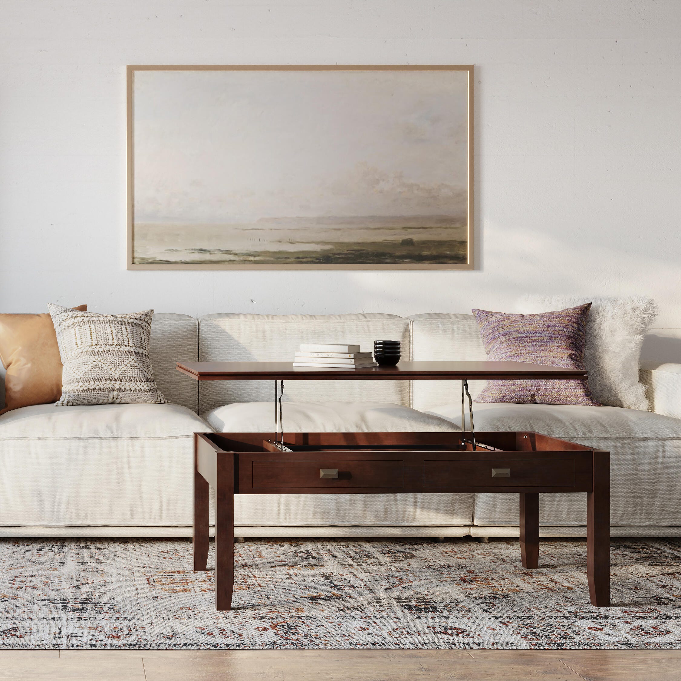 Click here for Simpli Home Artisan Lift Top Coffee Table  Russet... prices