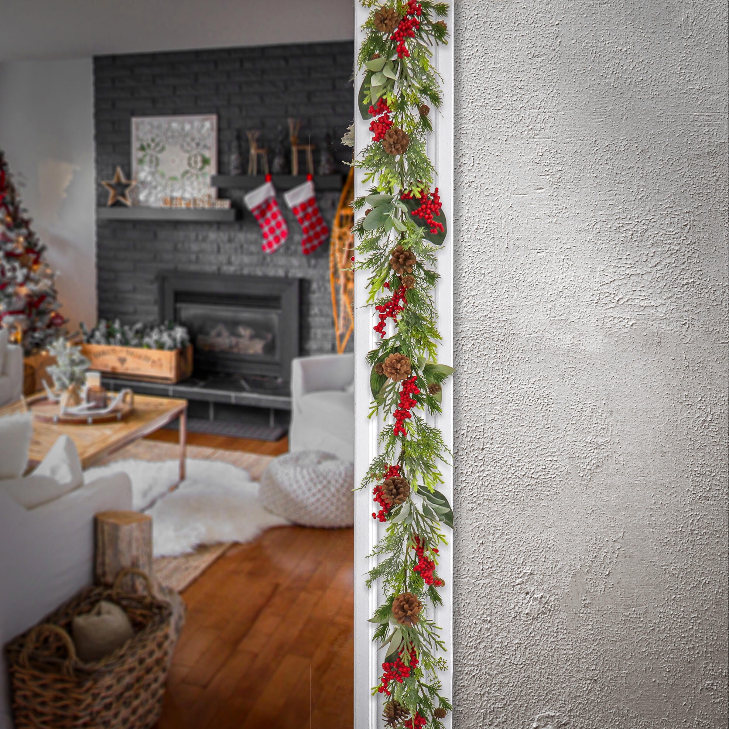 Click here for HGTV Home Collection 9 ft. Berries and Greenery Ga... prices