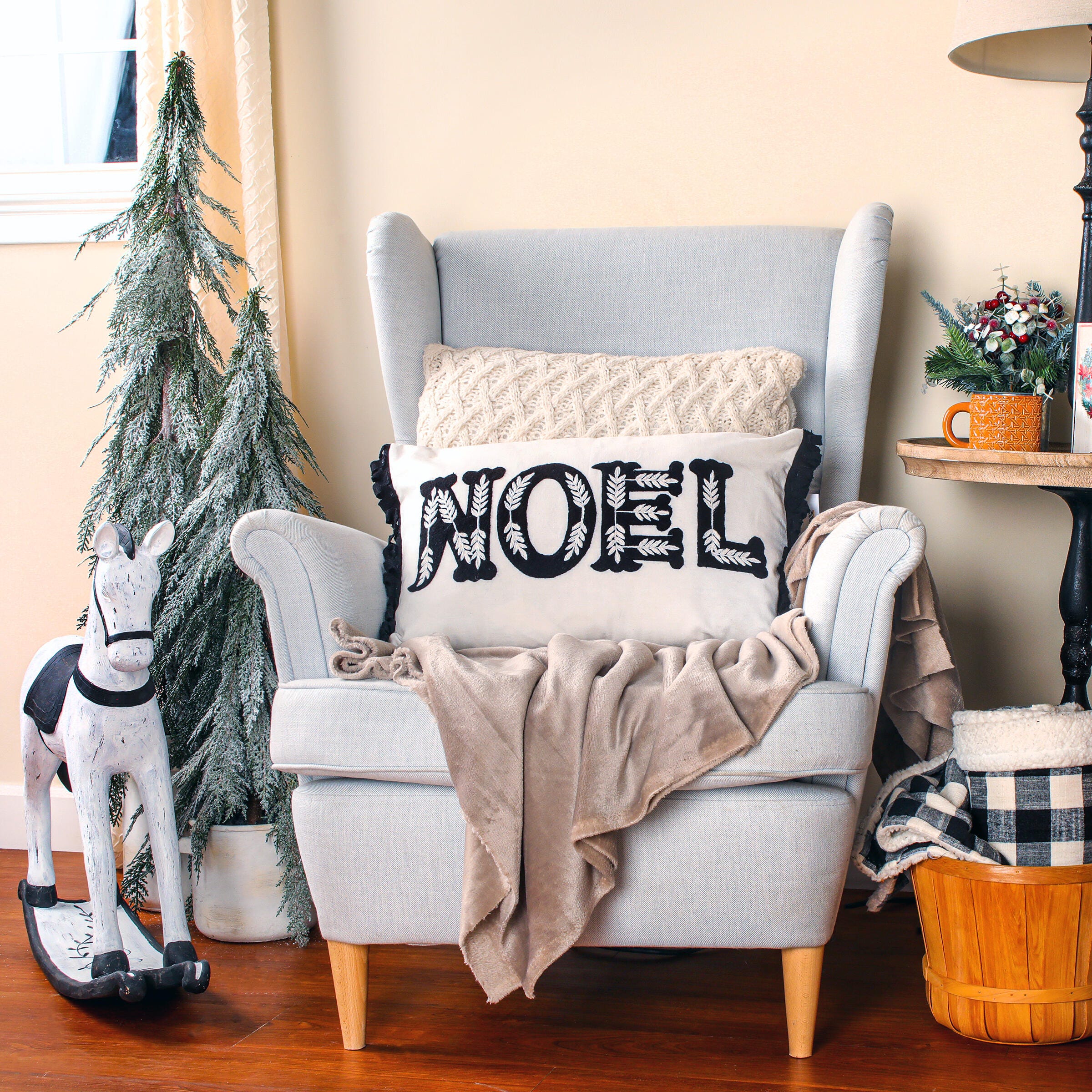 Click here for HGTV Home Collection Embroidered NOEL Christmas Pi... prices