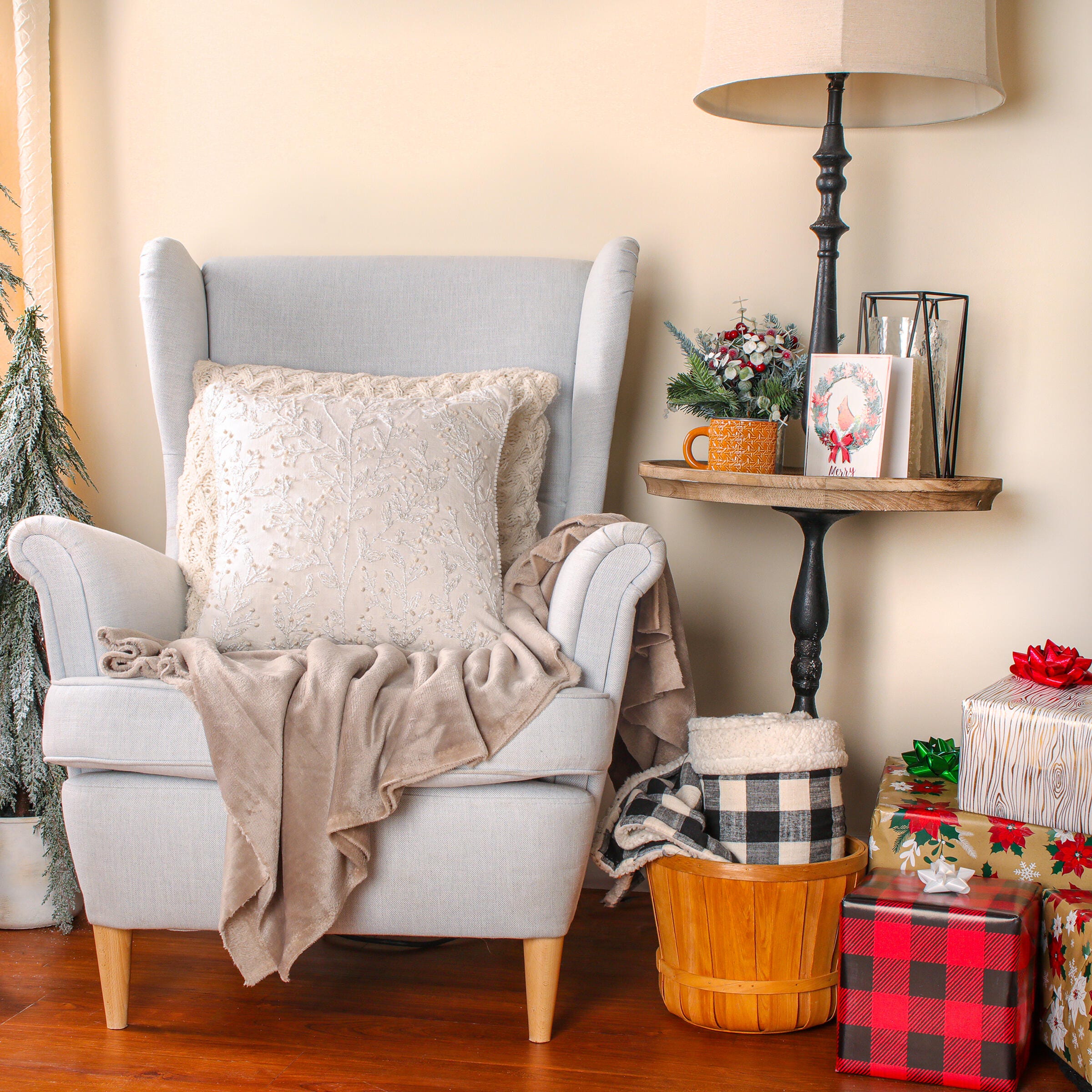 Click here for HGTV Home Collection Boho Christmas Pillow  White prices