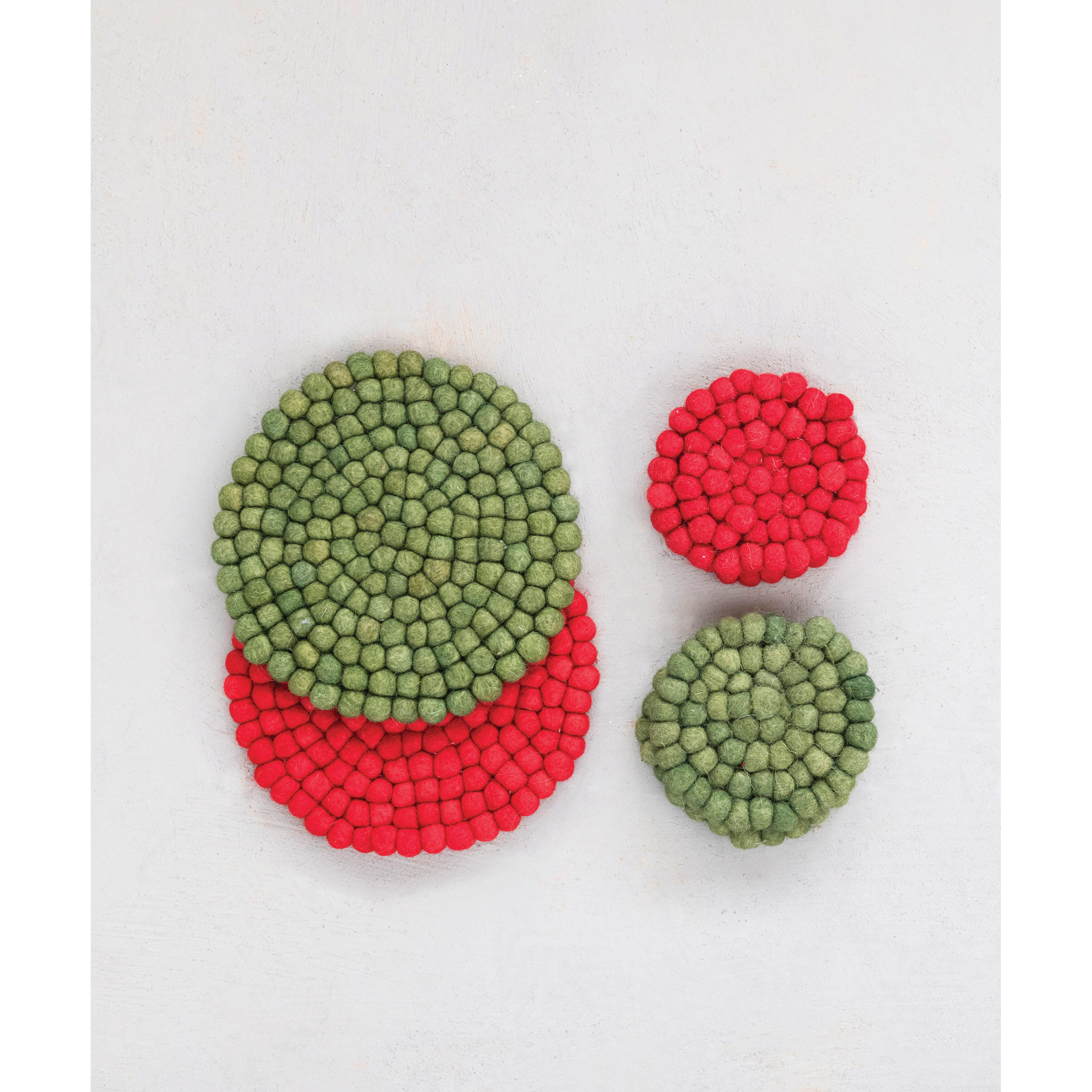 Click here for Storied Home Felt Ball Coasters (Set of 4)  Multi prices