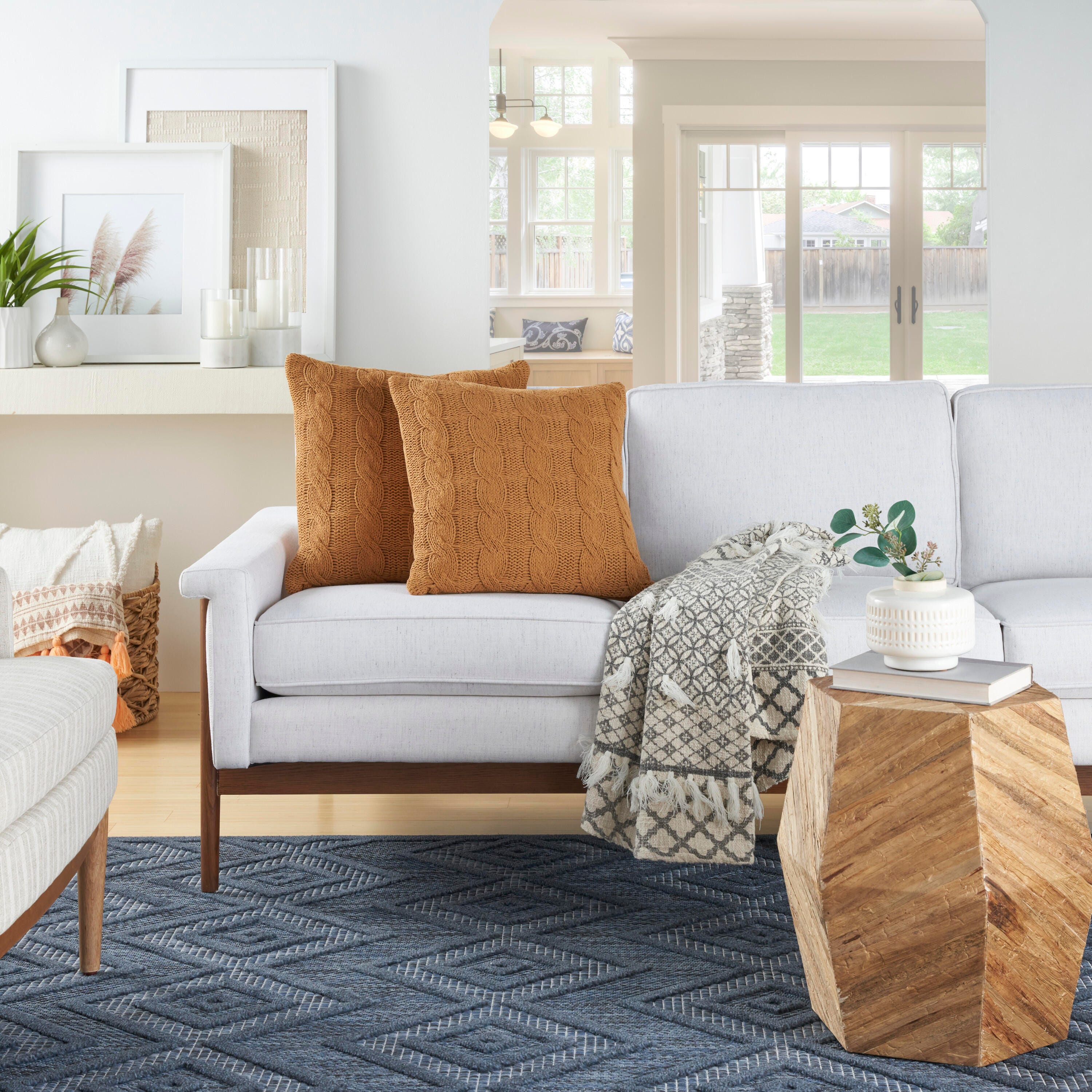 Click here for Mina Victory Cotton Knitted Indoor Throw Pillow (S... prices