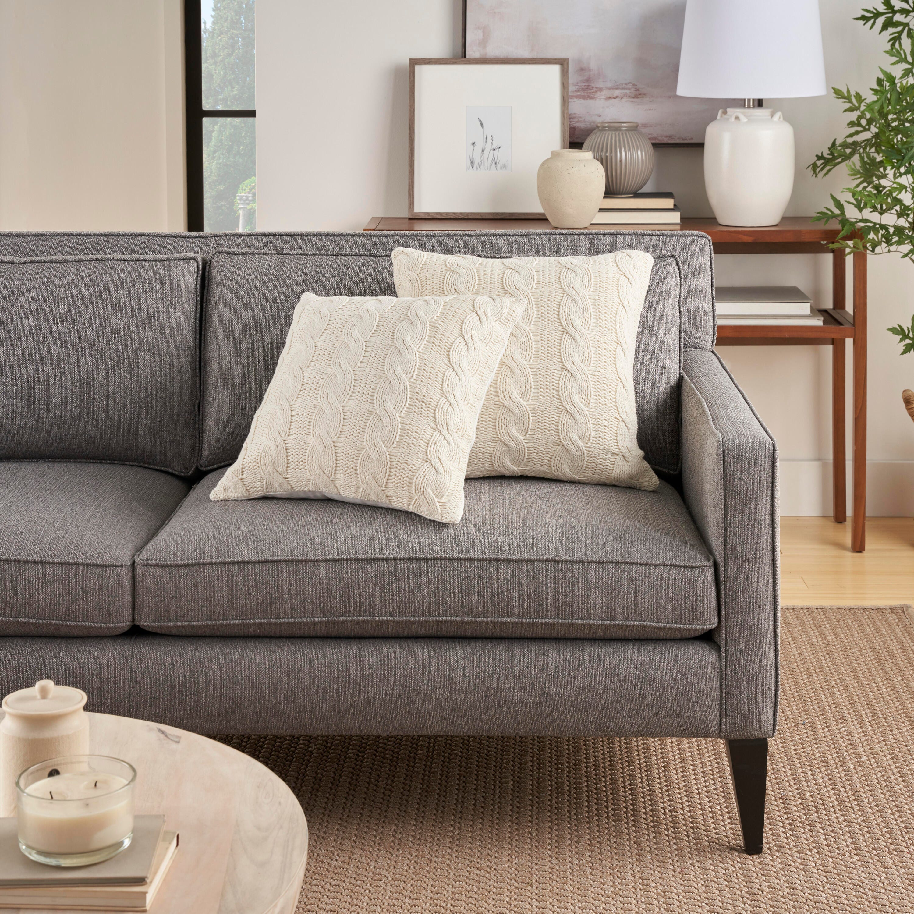 Click here for Mina Victory Cotton Knitted Indoor Throw Pillow (S... prices