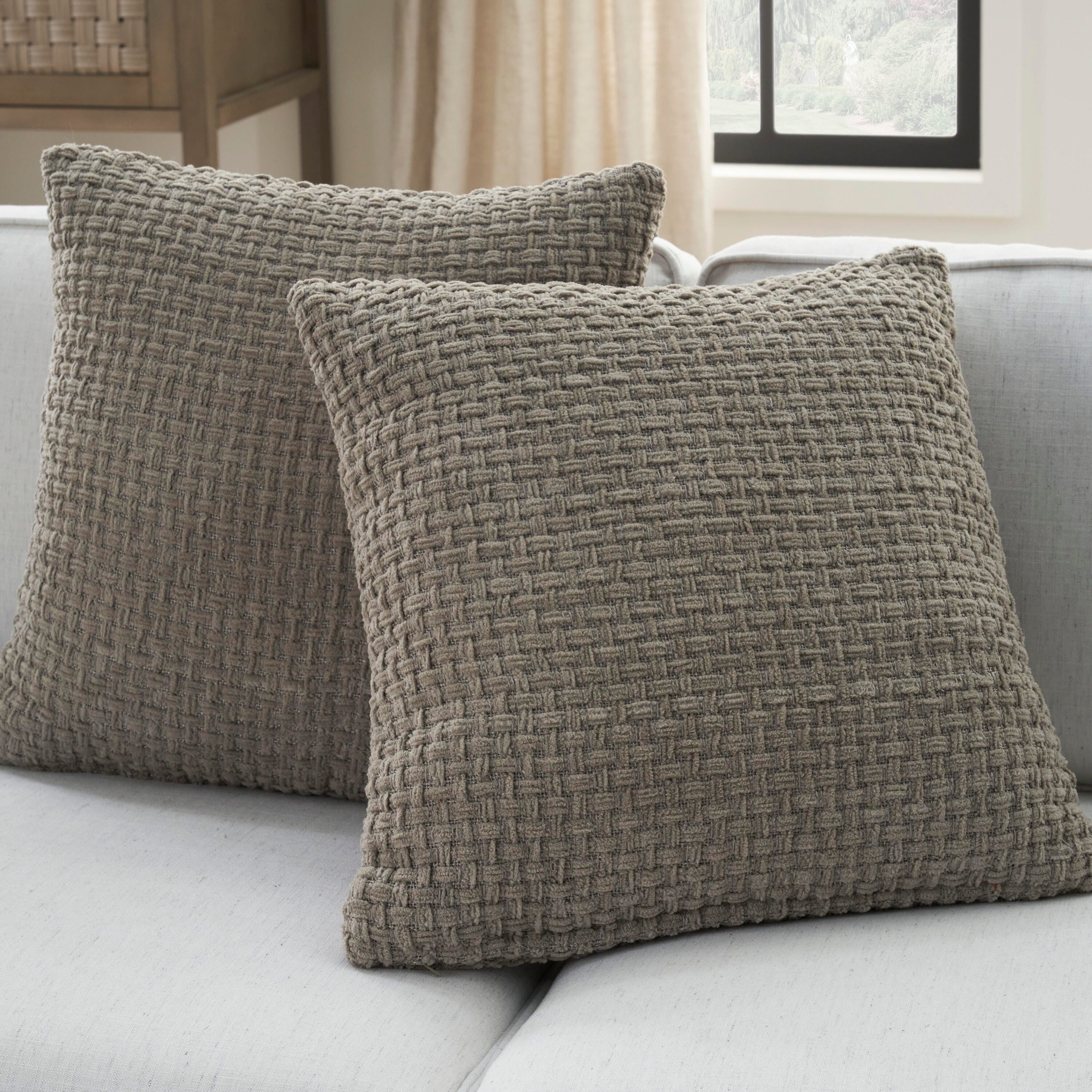 Click here for Mina Victory Woven Chenille Indoor Throw Pillow (S... prices