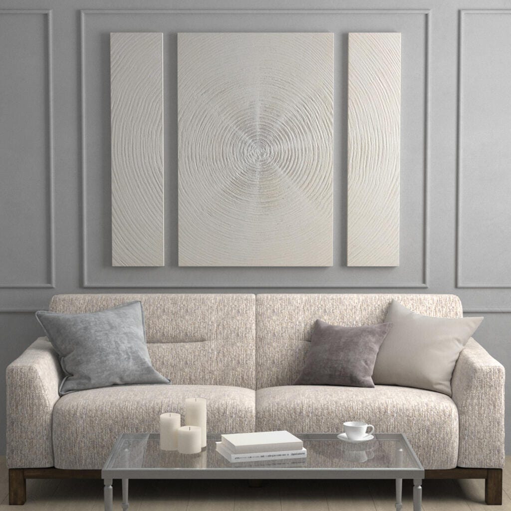 Click here for Silver Sand Zen Abstract Wall Art Set of 3 prices