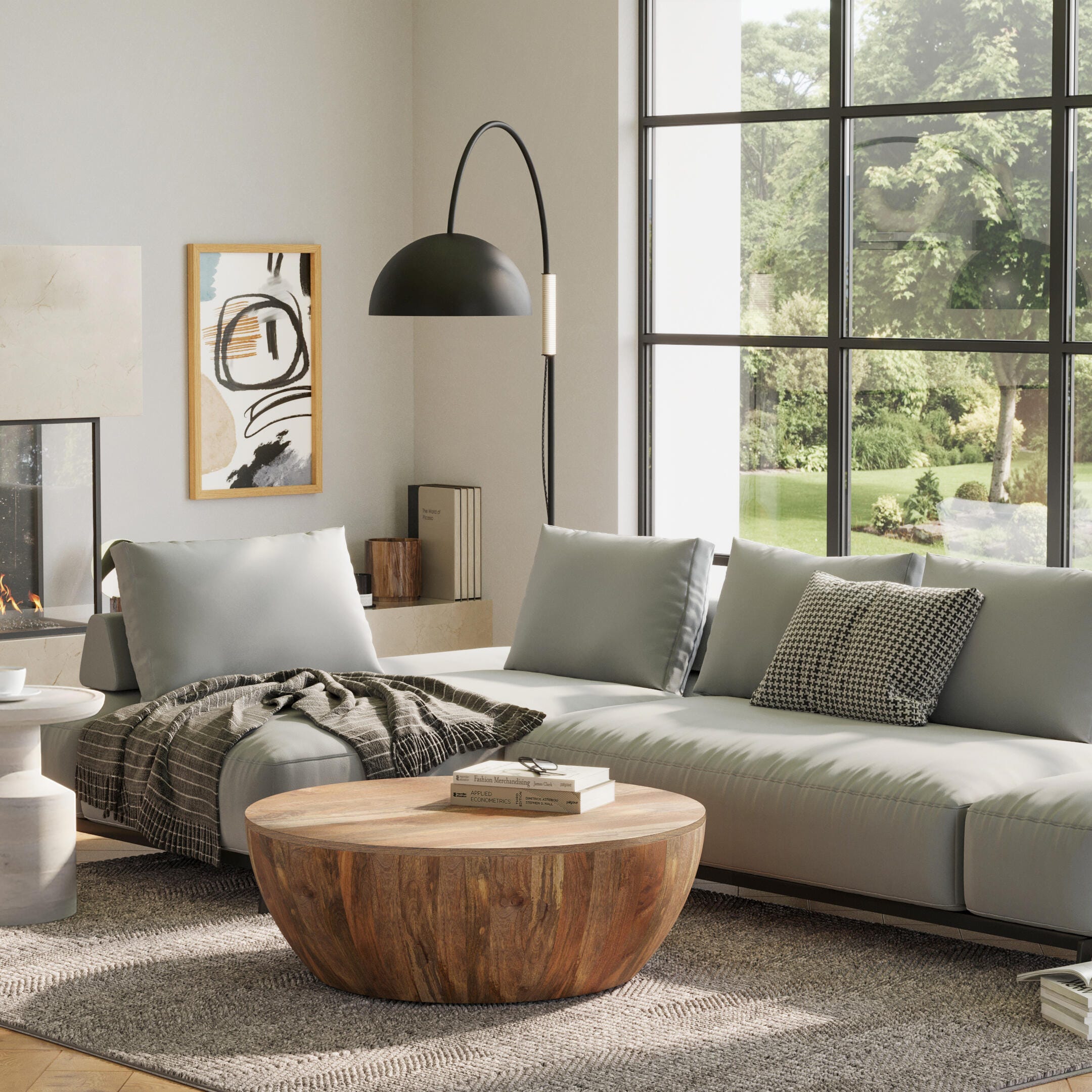 Click here for Simpli Home Elmbrook Drum Coffee Table  Natural prices