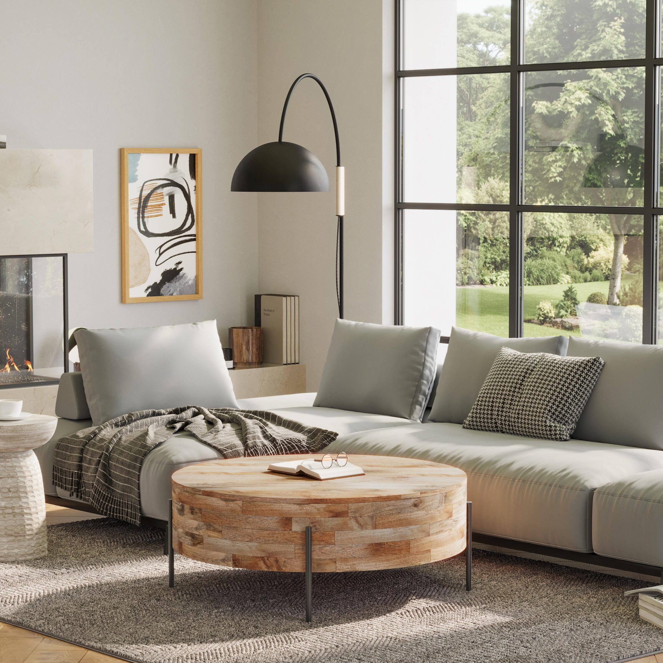 Click here for Simpli Home Rayburn Drum Coffee Table  Natural prices