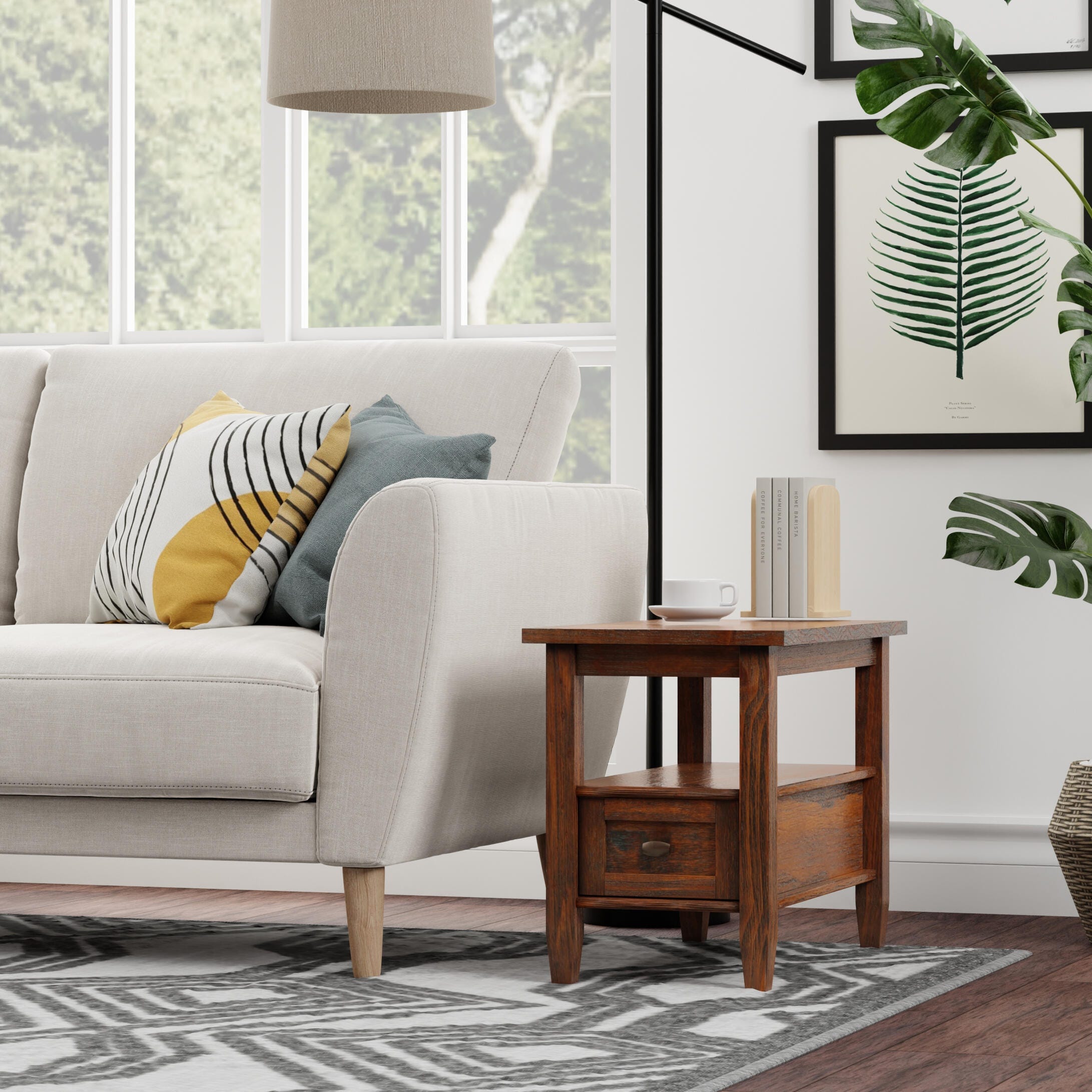 Click here for Simpli Home Warm Shaker Narrow Side Table  Distres... prices