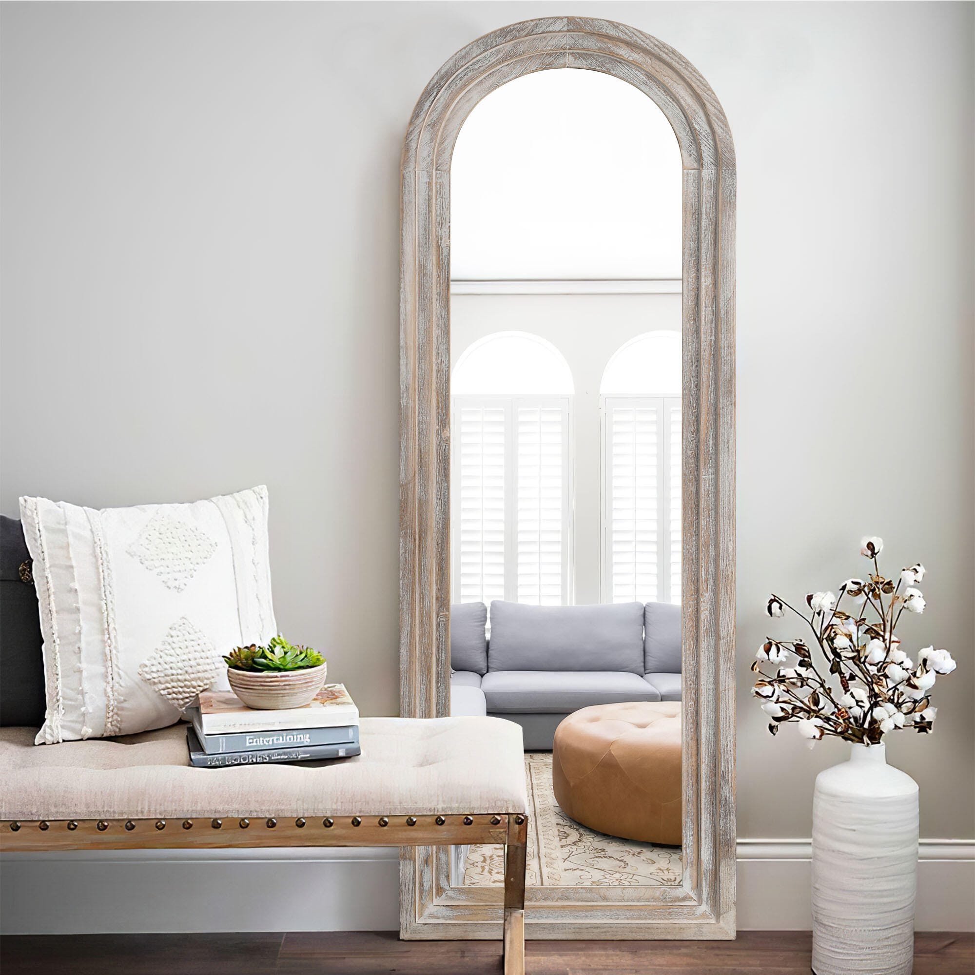 Click here for Feronia 21 x 64 Full Length Arched Floor Mirror  W... prices