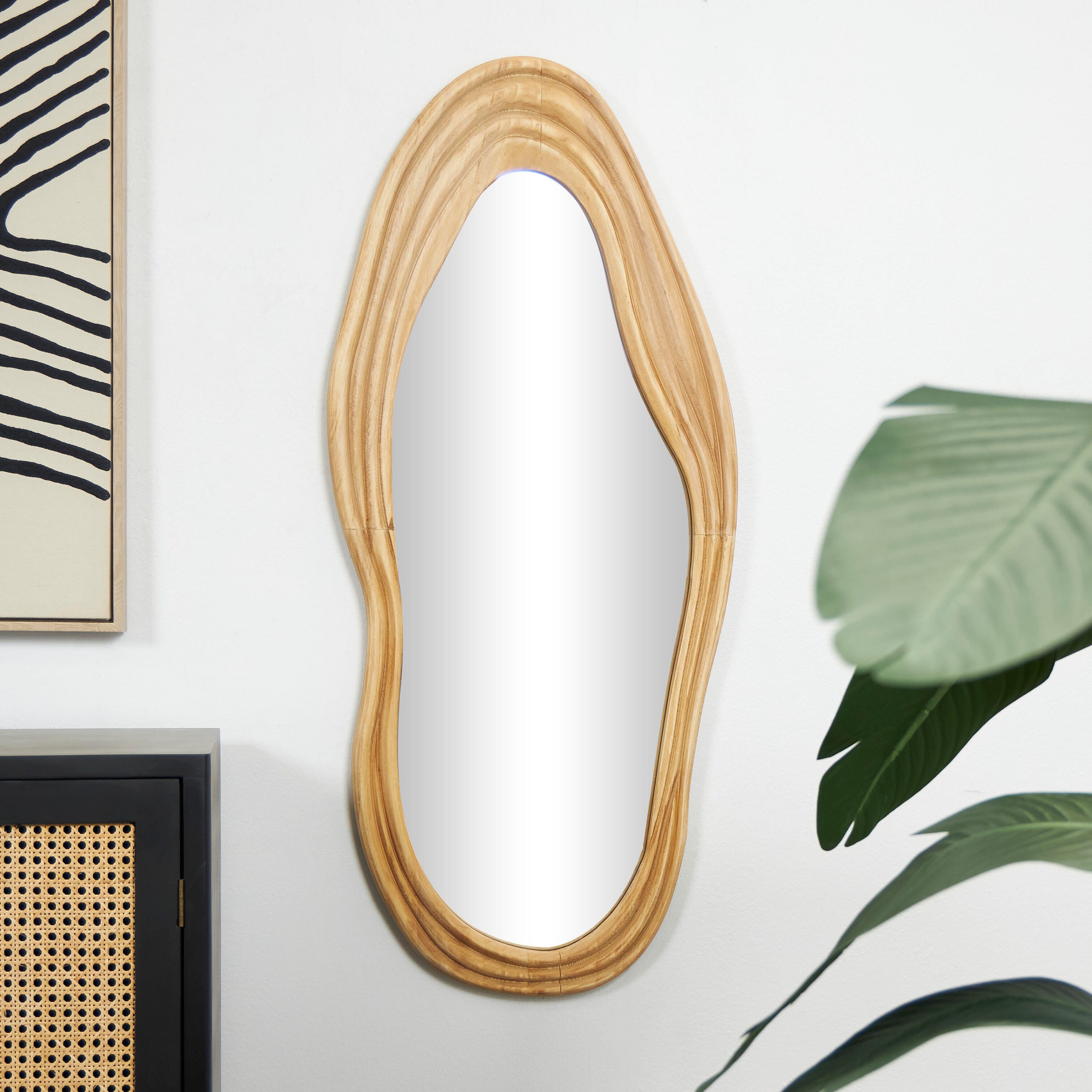 Click here for Bayberry Lane Abstract Mirror with Carved Frame  B... prices