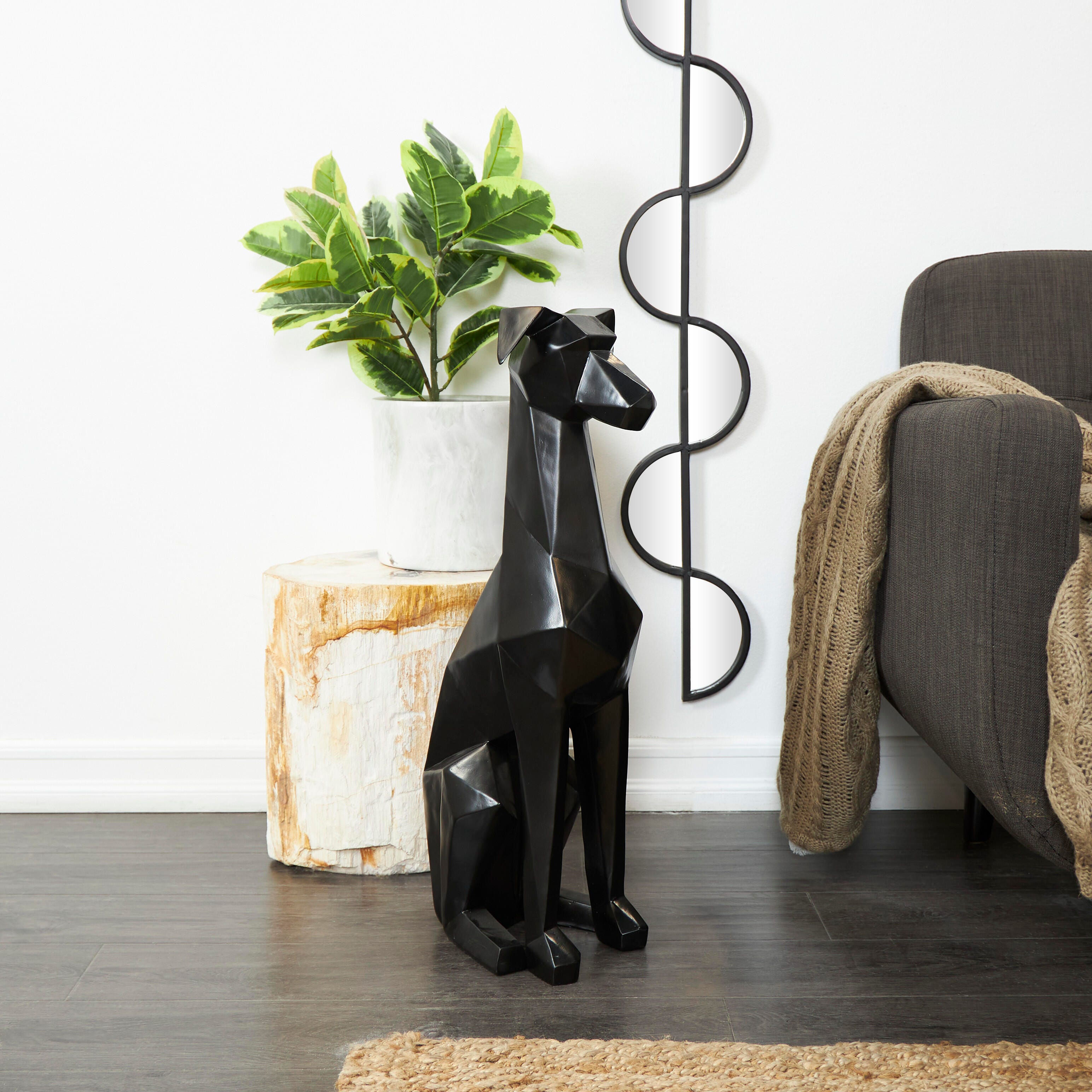 Click here for Bayberry Lane Cubist Dog Sculpture  Black prices