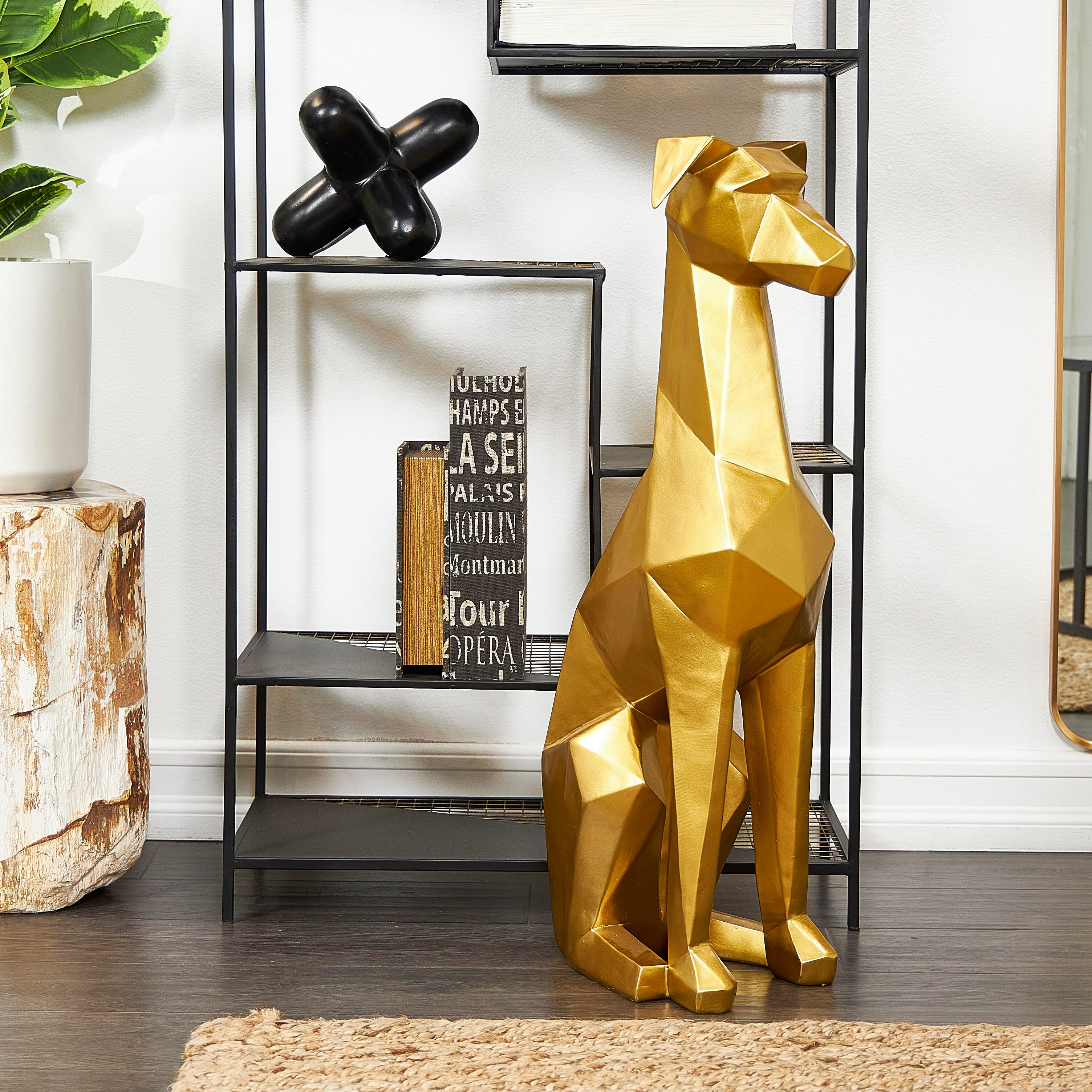 Click here for Bayberry Lane Cubist Dog Sculpture  Gold prices
