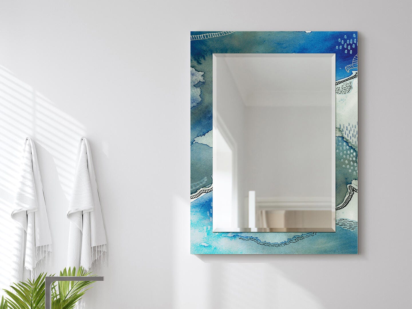 Click here for Empire Art Direct Subtle Blues Mirror Tempered Art... prices